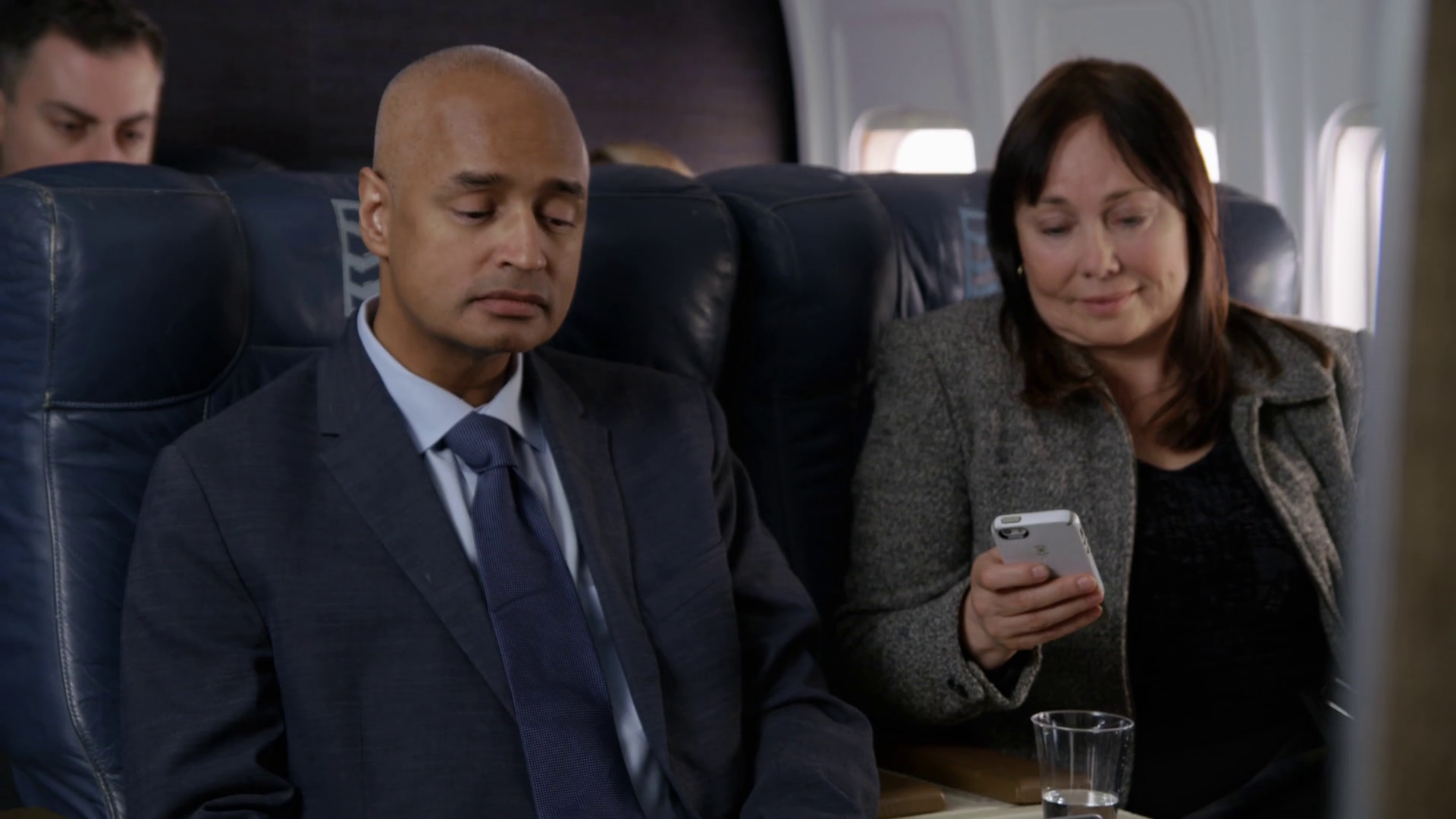 Flight Attendant Talking To Passengers On Stock Footage SBV-347629892 ...