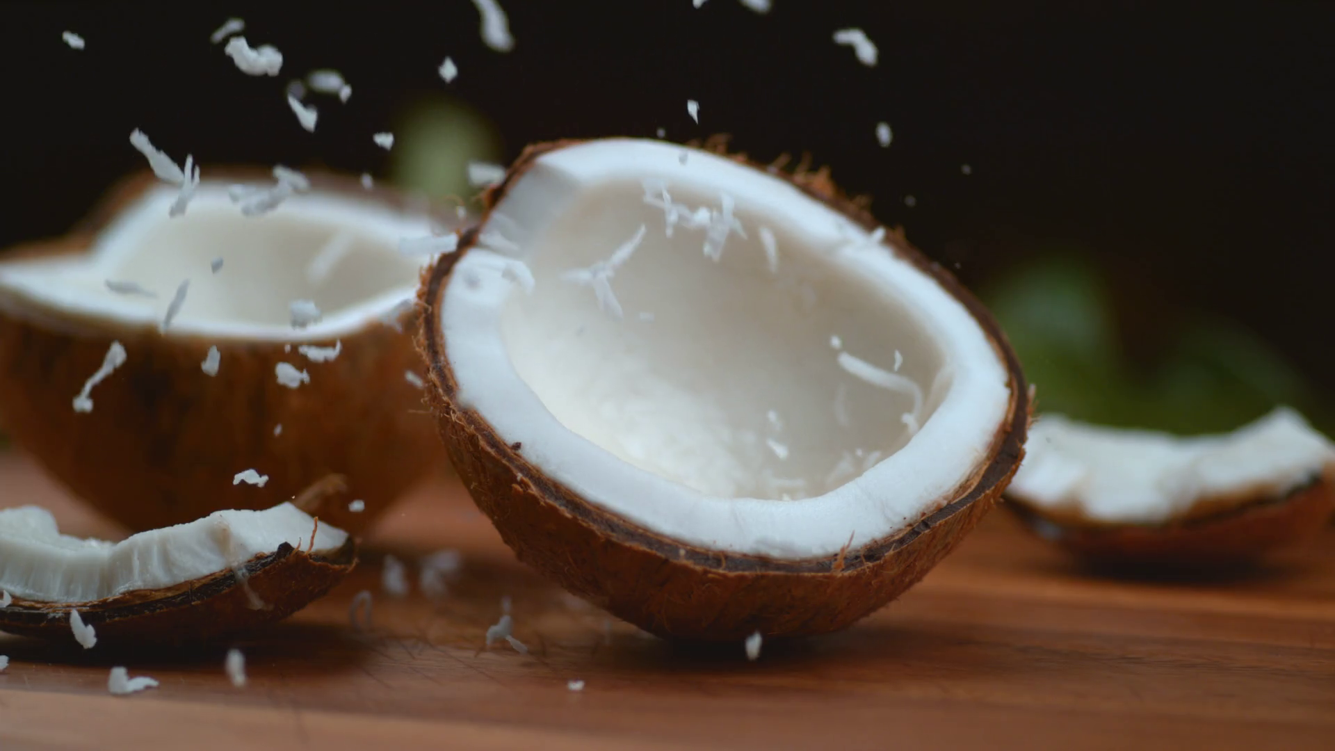Shredded Coconut Falling In Super Slow Stock Footage SBV-347653477 ...