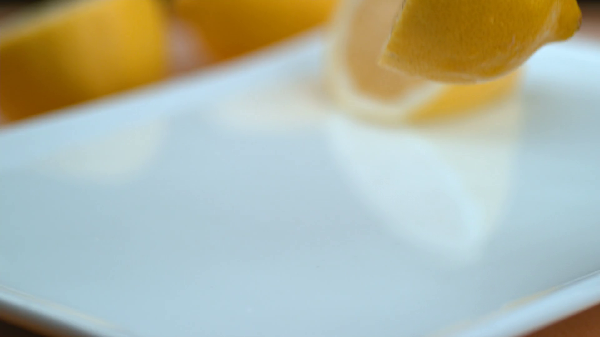 Lemon Halves Falling Into Water In Super Stock Footage SBV-347653521 ...