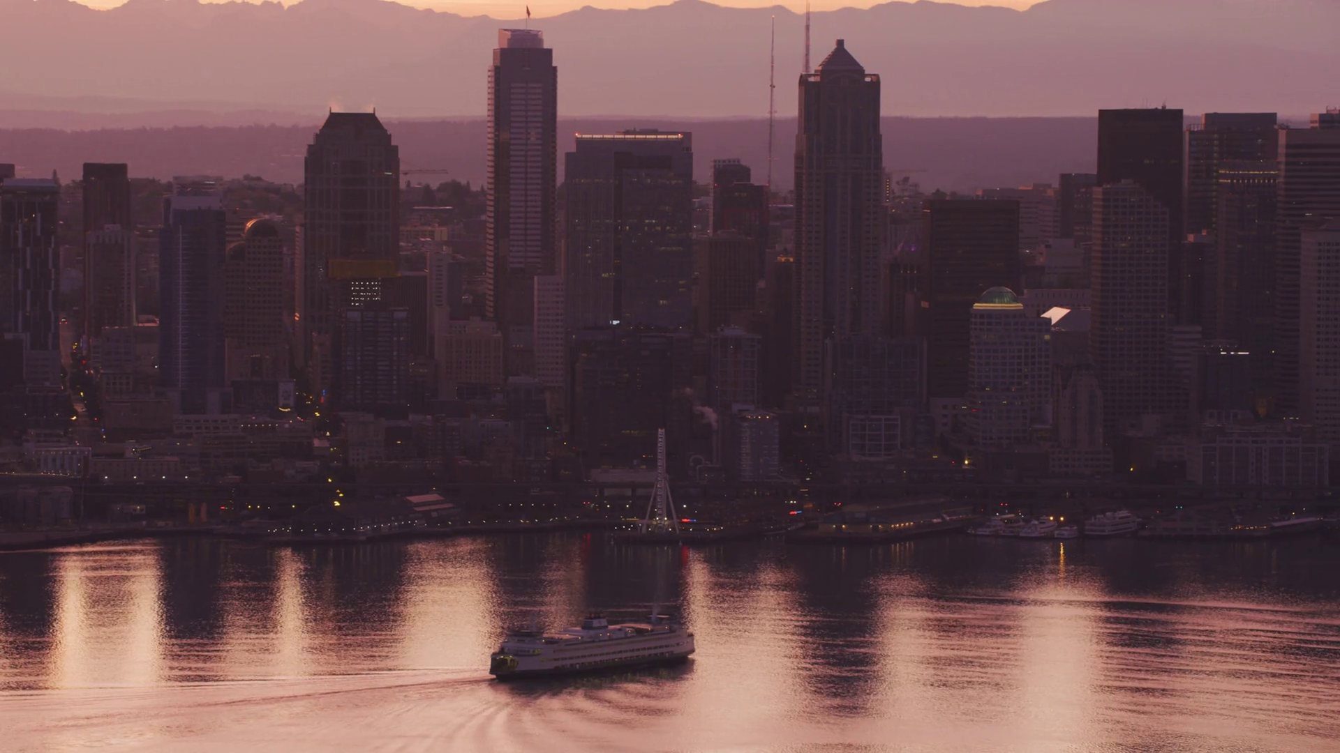 Seattle Washington Circa-2017 Aerial View Of Stock Footage SBV ...