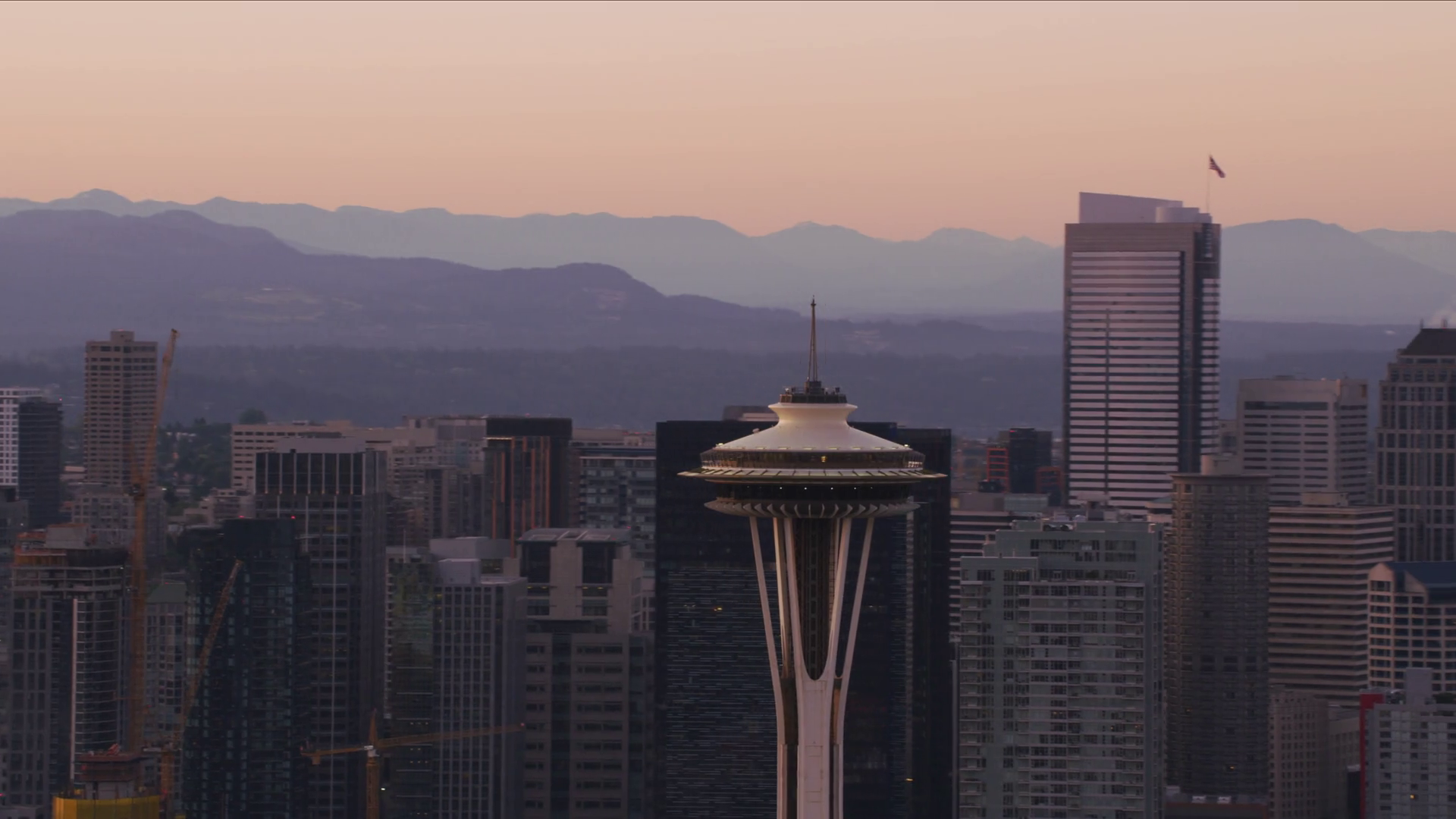 Seattle Washington Circa-2017 Aerial View Of Stock Footage SBV ...