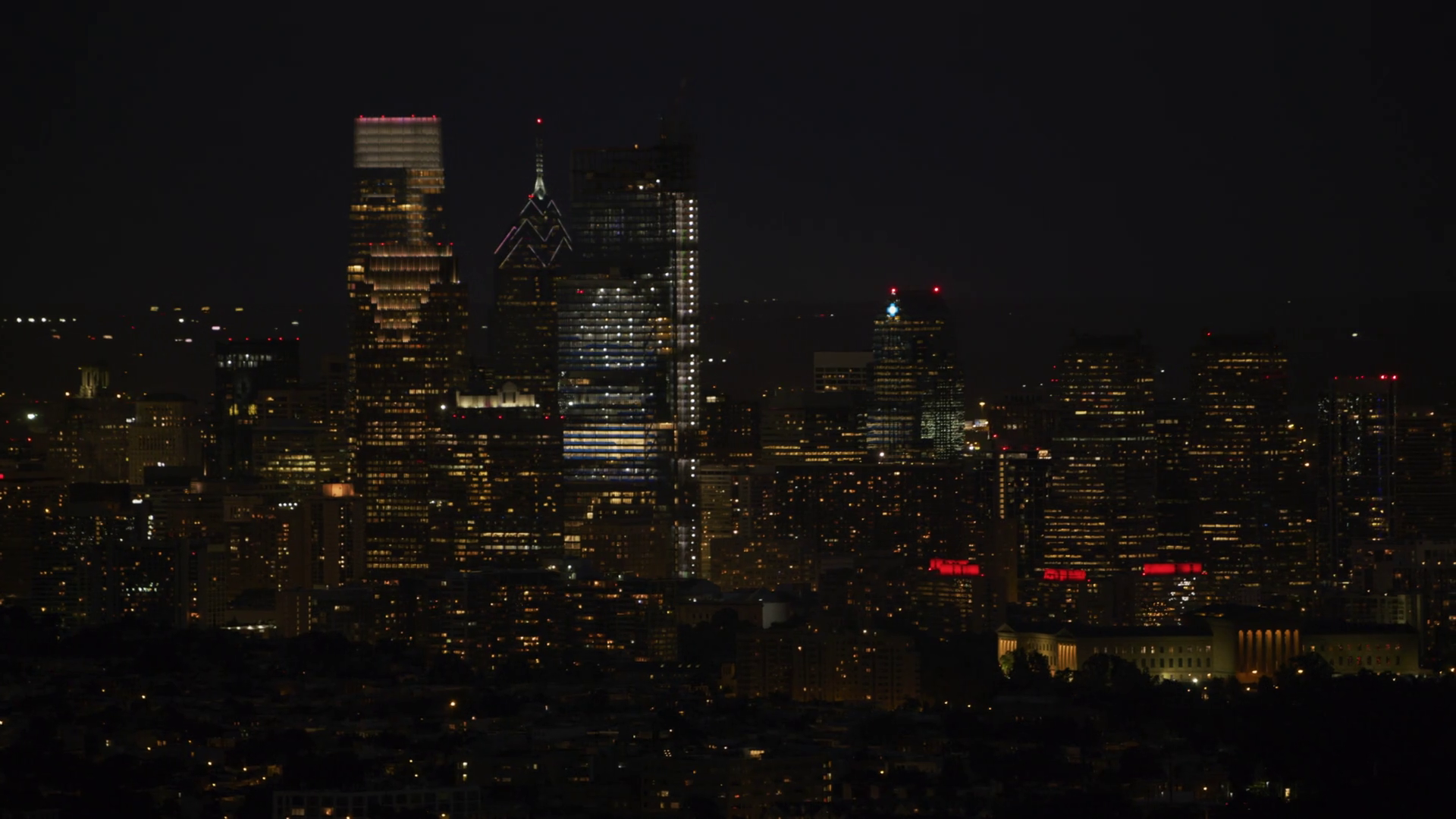 Philadelphia Pennsylvania Circa-2017 Night Stock Footage SBV-347666415 ...