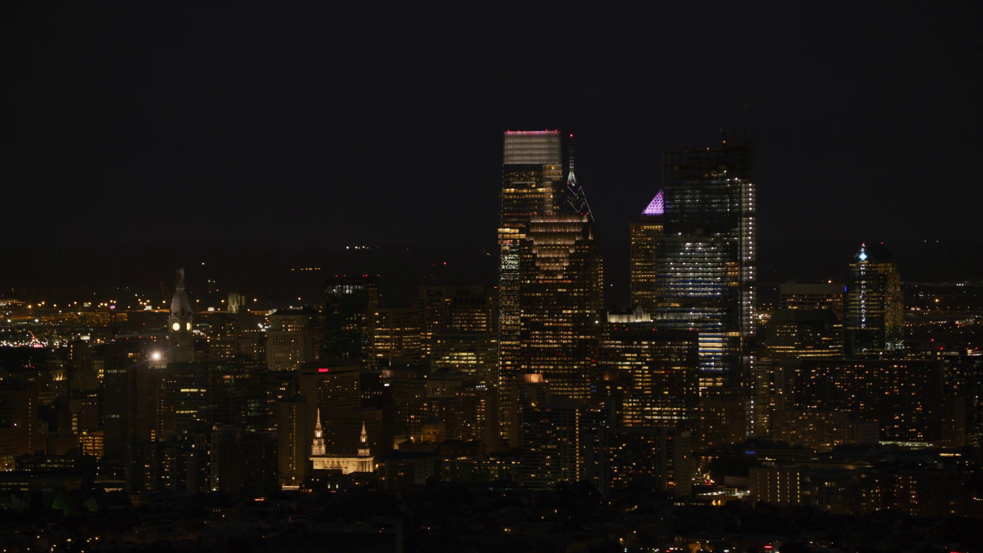 Philadelphia Pennsylvania Circa-2017 Night Stock Footage SBV-347666435 ...