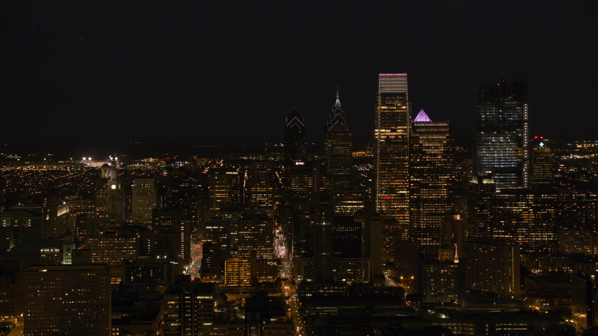 Philadelphia Pennsylvania Circa-2017 Night Stock Footage SBV-347666444 ...