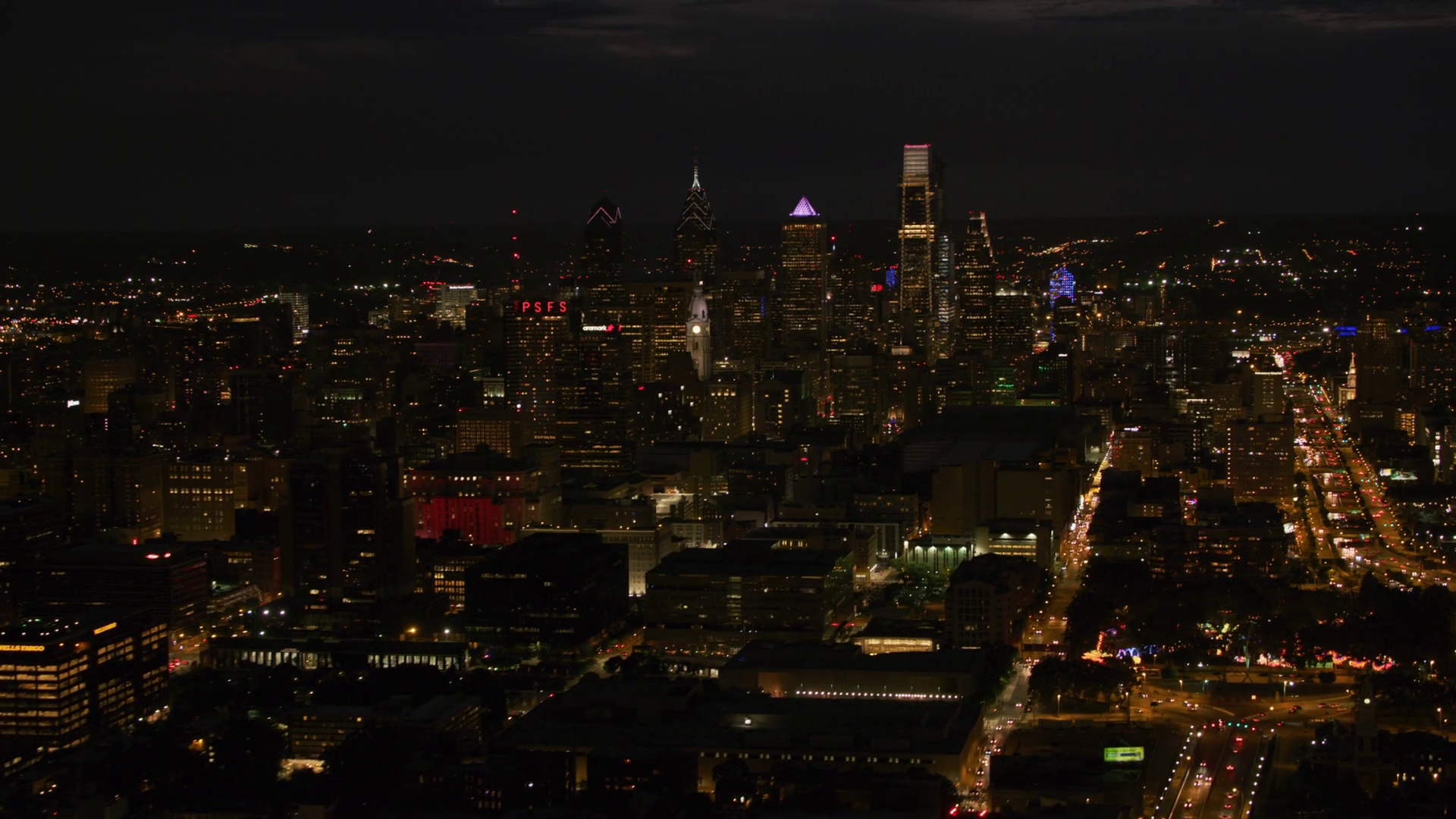 Philadelphia Pennsylvania Circa-2017 Night Stock Footage SBV-347666463 ...