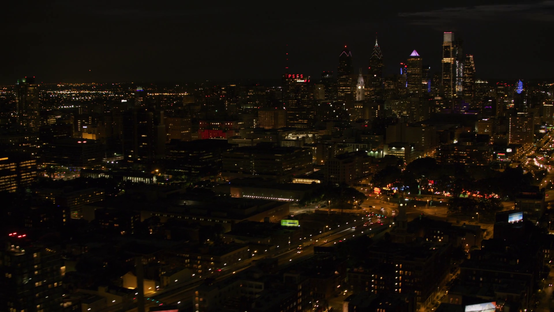 Philadelphia Pennsylvania Circa-2017 Night Stock Footage SBV-347666474 ...