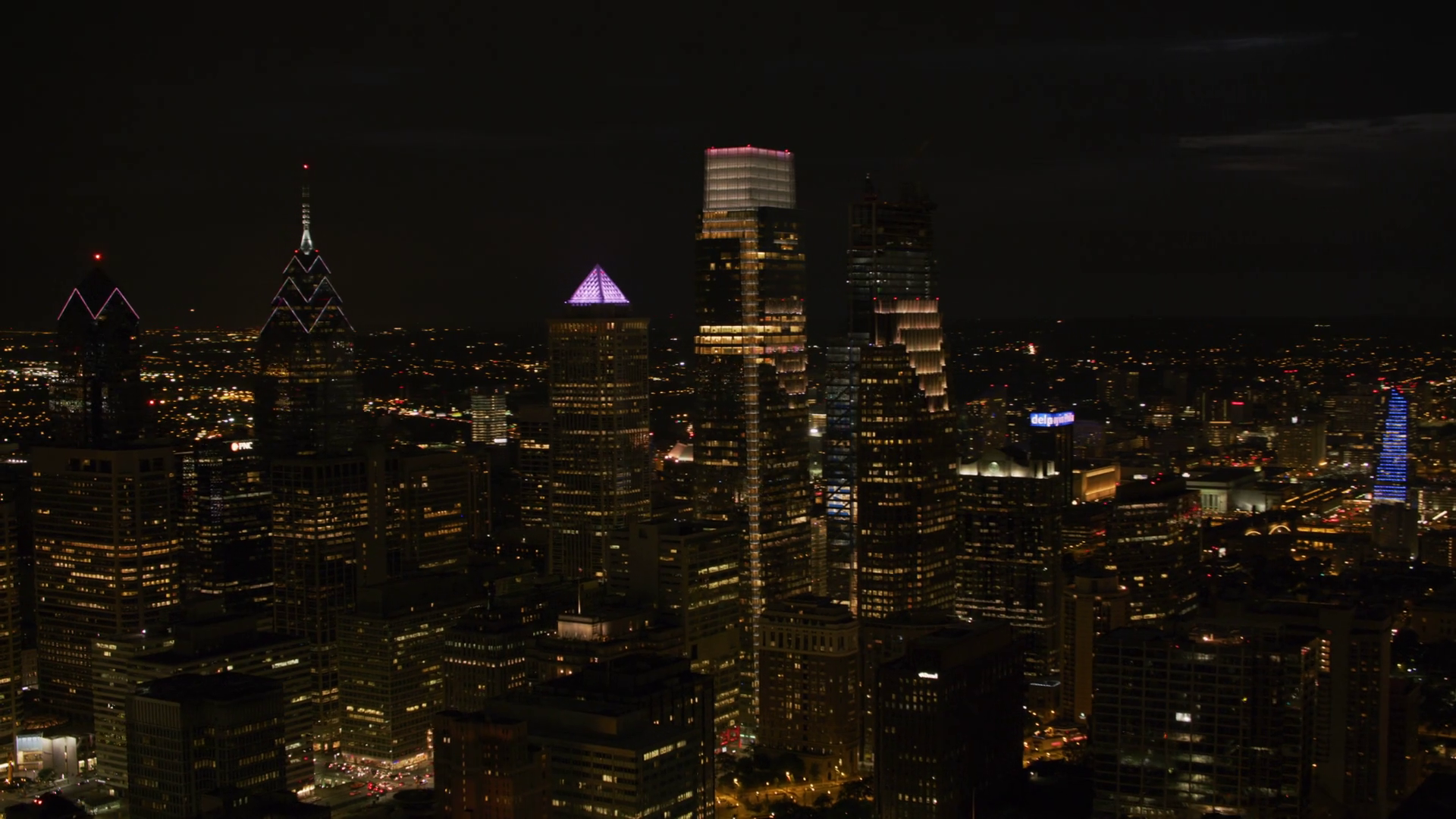 Philadelphia Pennsylvania Circa-2017 Night Stock Footage SBV-347666485 ...