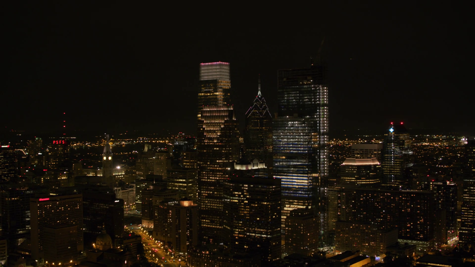 Philadelphia Pennsylvania Circa-2017 Night Stock Footage SBV-347666500 ...