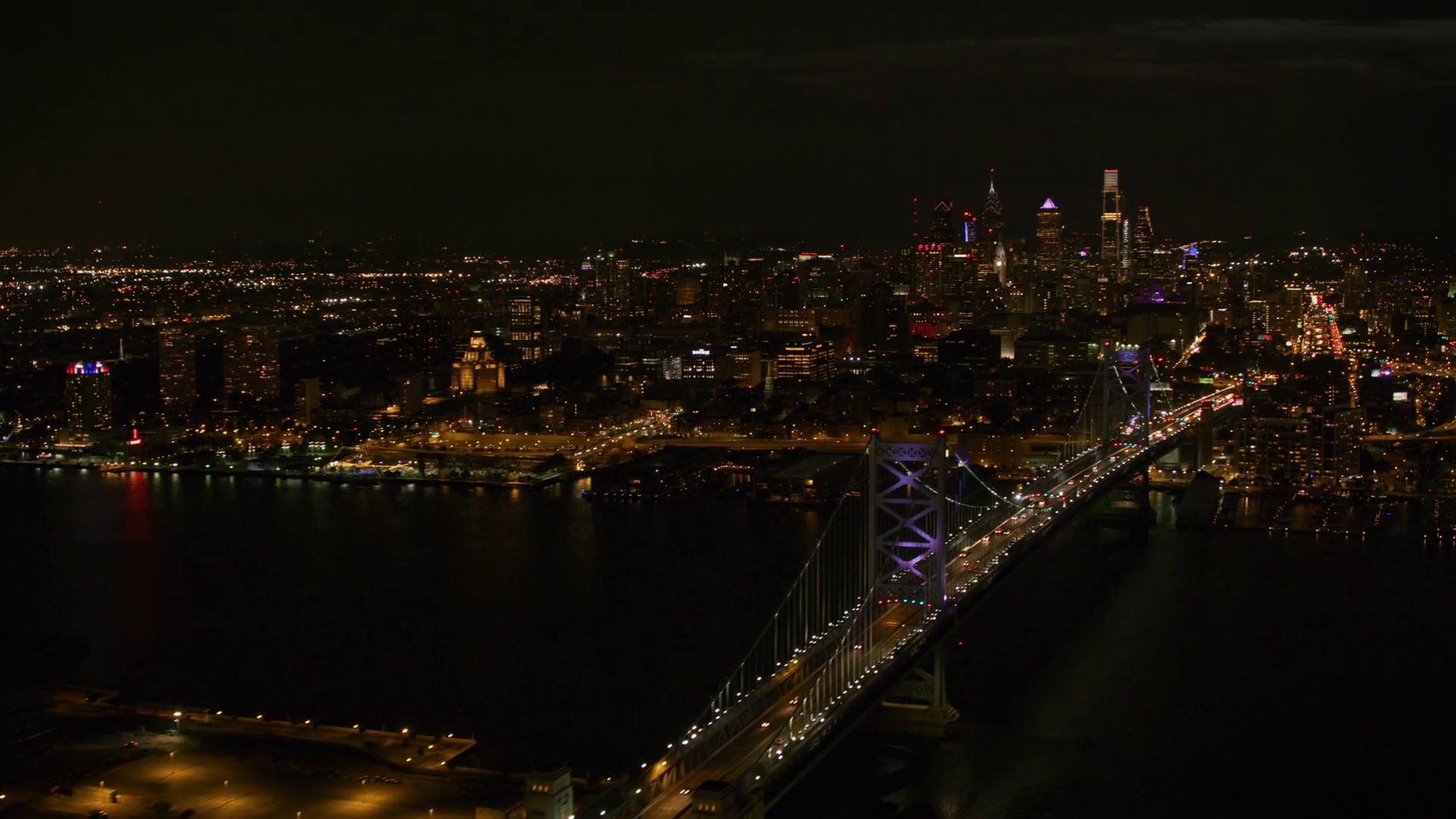 Philadelphia Pennsylvania Circa-2017 Night Stock Footage SBV-347666506 ...