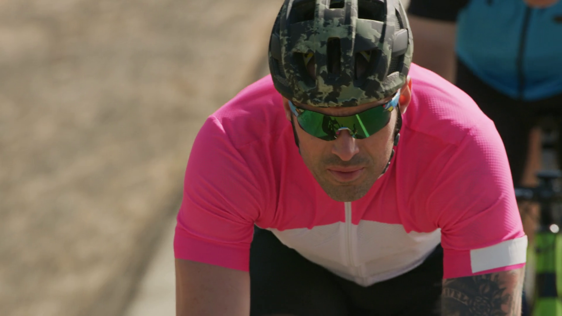 Tracking Shot Of Group Of Cyclists On Stock Footage SBV-347673789 ...