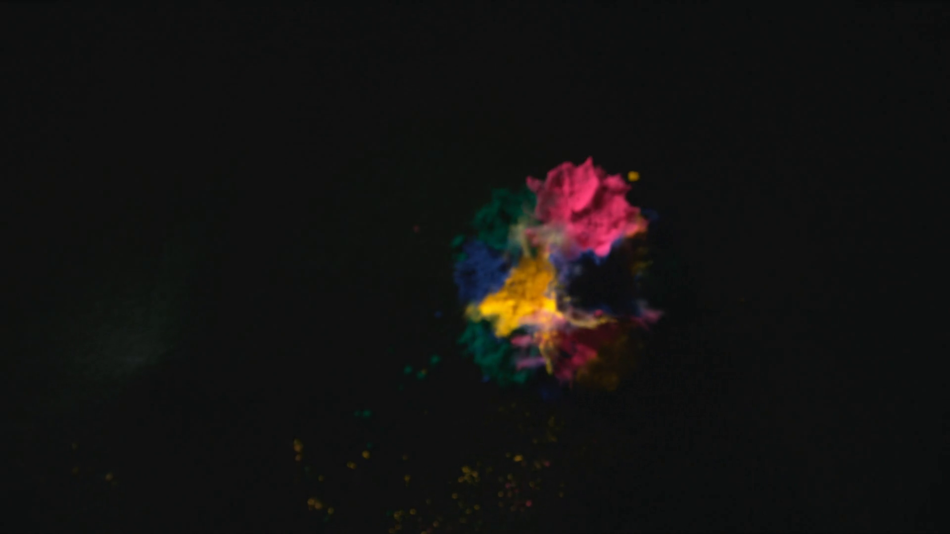 Colorful Powder Exploding On Black Stock Footage SBV-347683265 ...