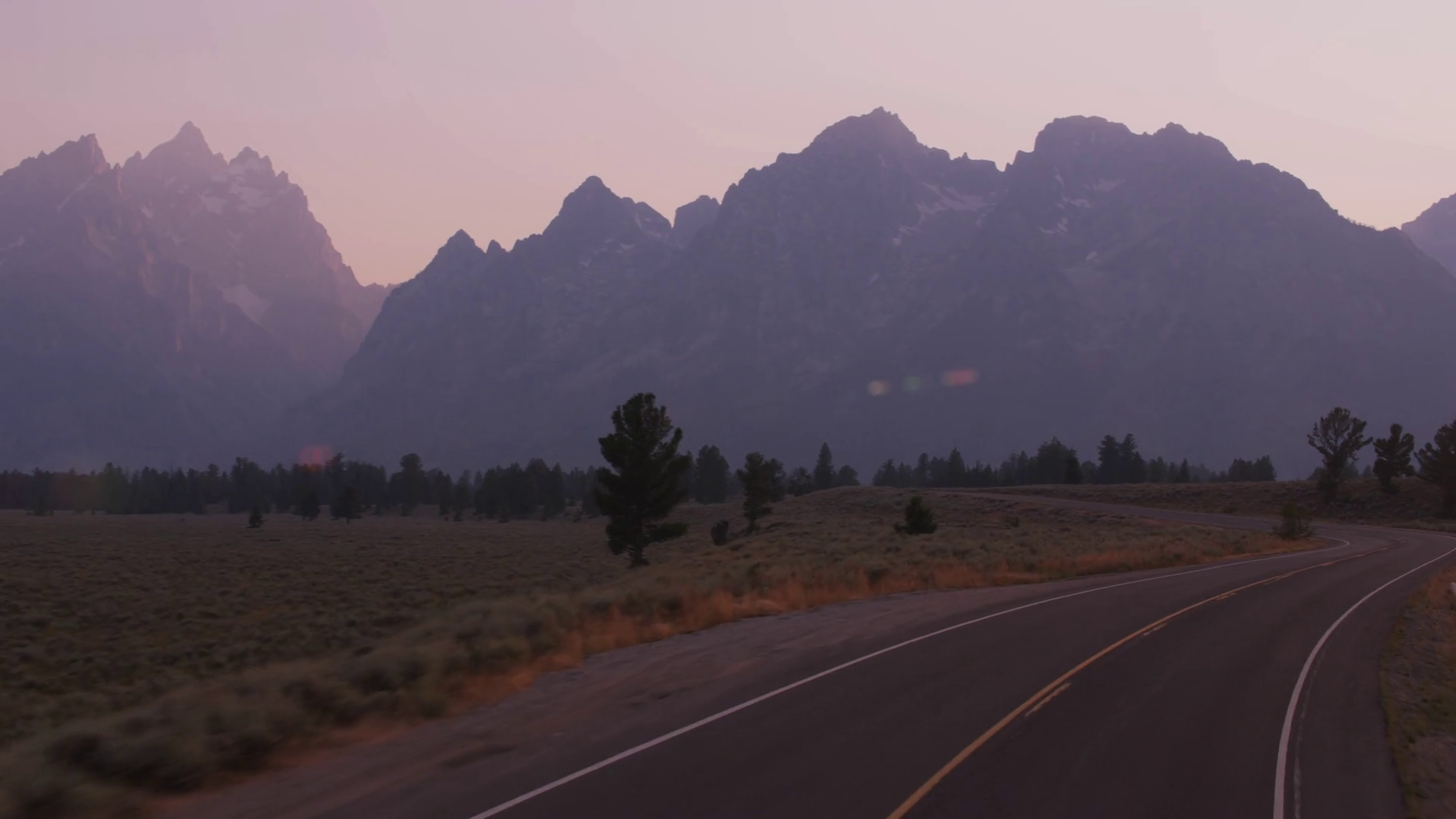 Driving Along Road In Grand Teton National Stock Footage SBV-348383661 ...