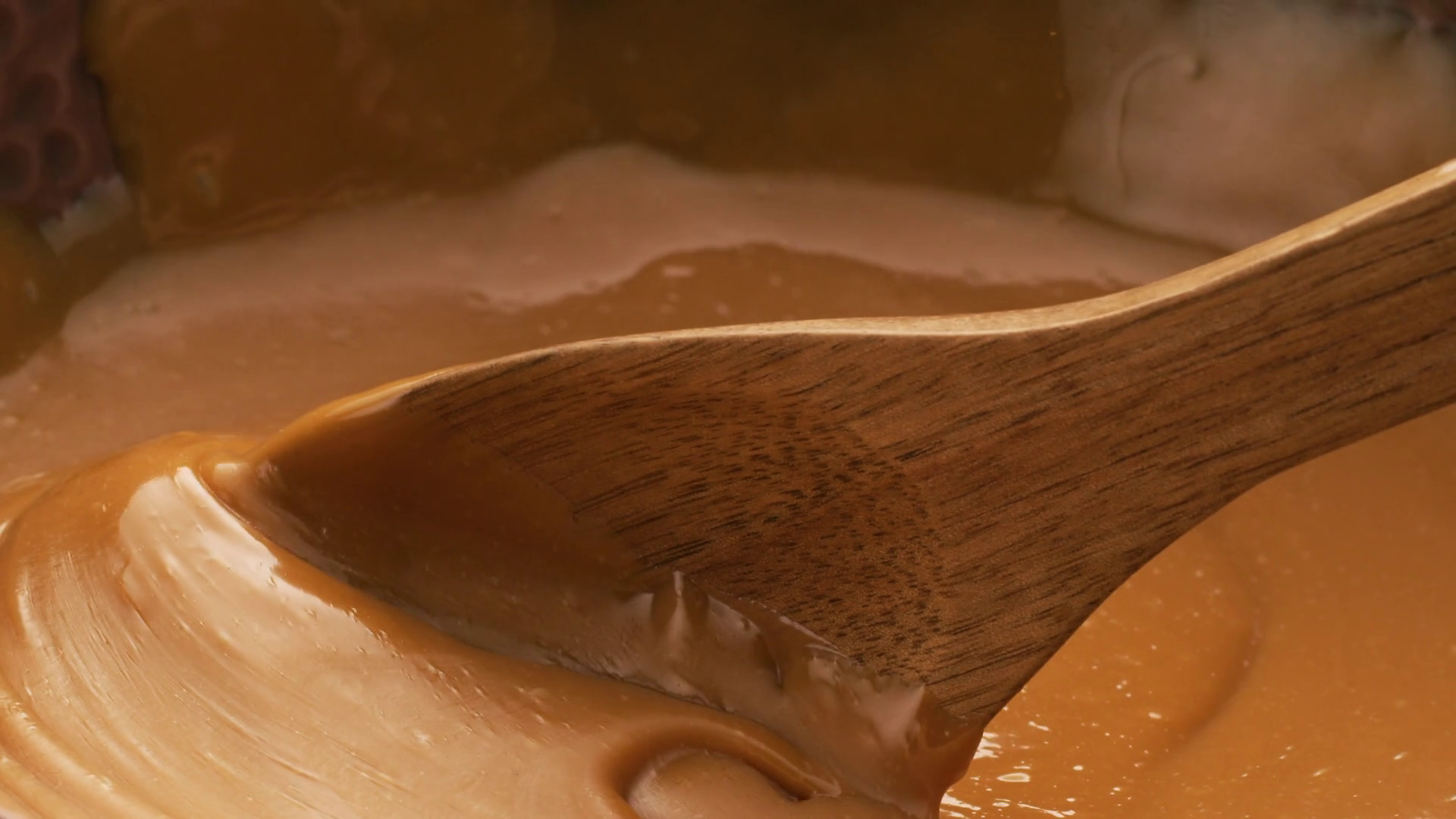 Stirring Melted Caramel Closeup Food Shot Stock Footage SBV-347702975 ...