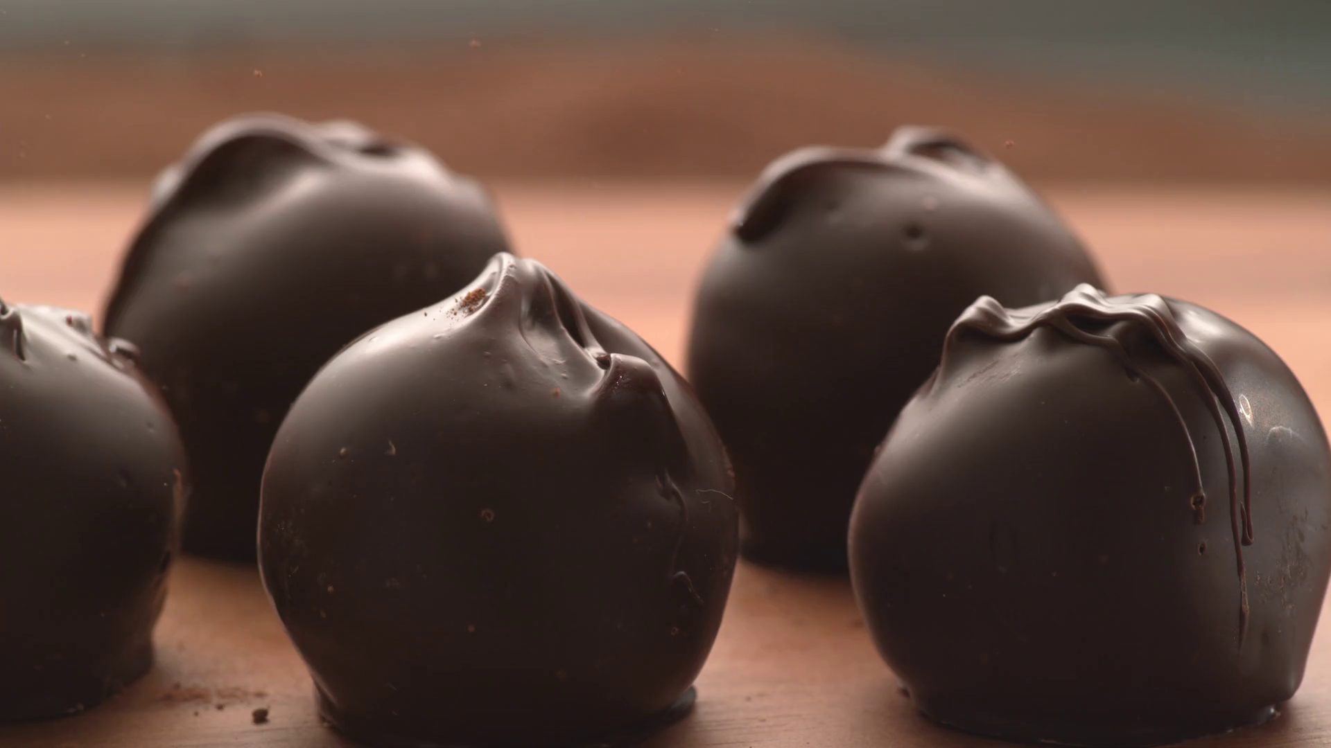 Chocolate Powder Falling Onto Truffles In Stock Footage SBV-347703319 ...