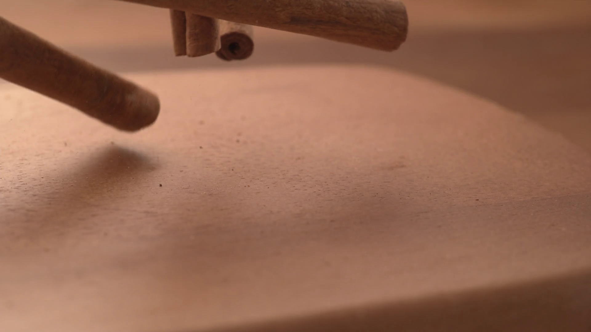 Cinnamon Sticks Falling Onto Wooden Surface Stock Footage SBV-347703475 ...