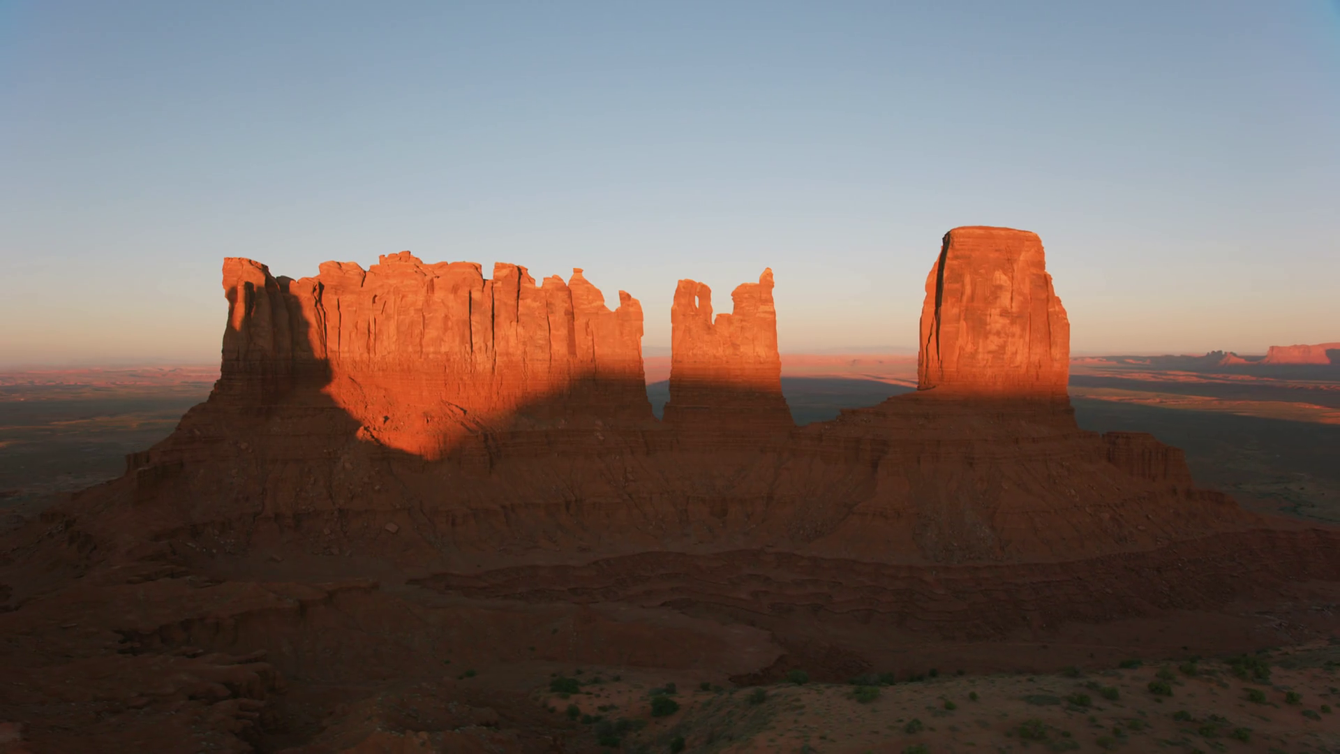 Monument Valley Utah Circa-2019 Aerial View Stock Footage SBV-347721848 ...