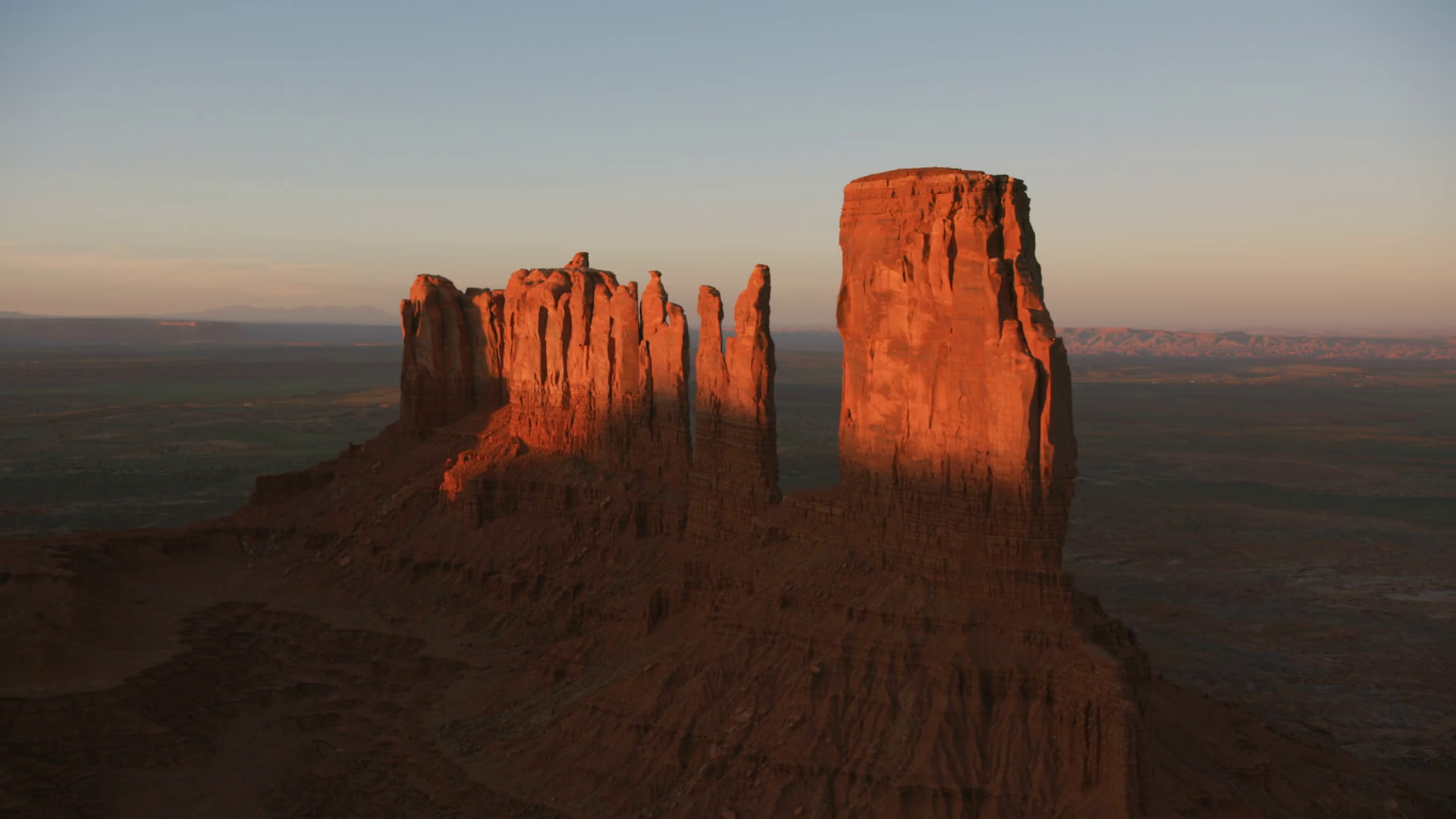 Monument Valley Utah Circa-2019 Aerial View Stock Footage SBV-347721876 ...