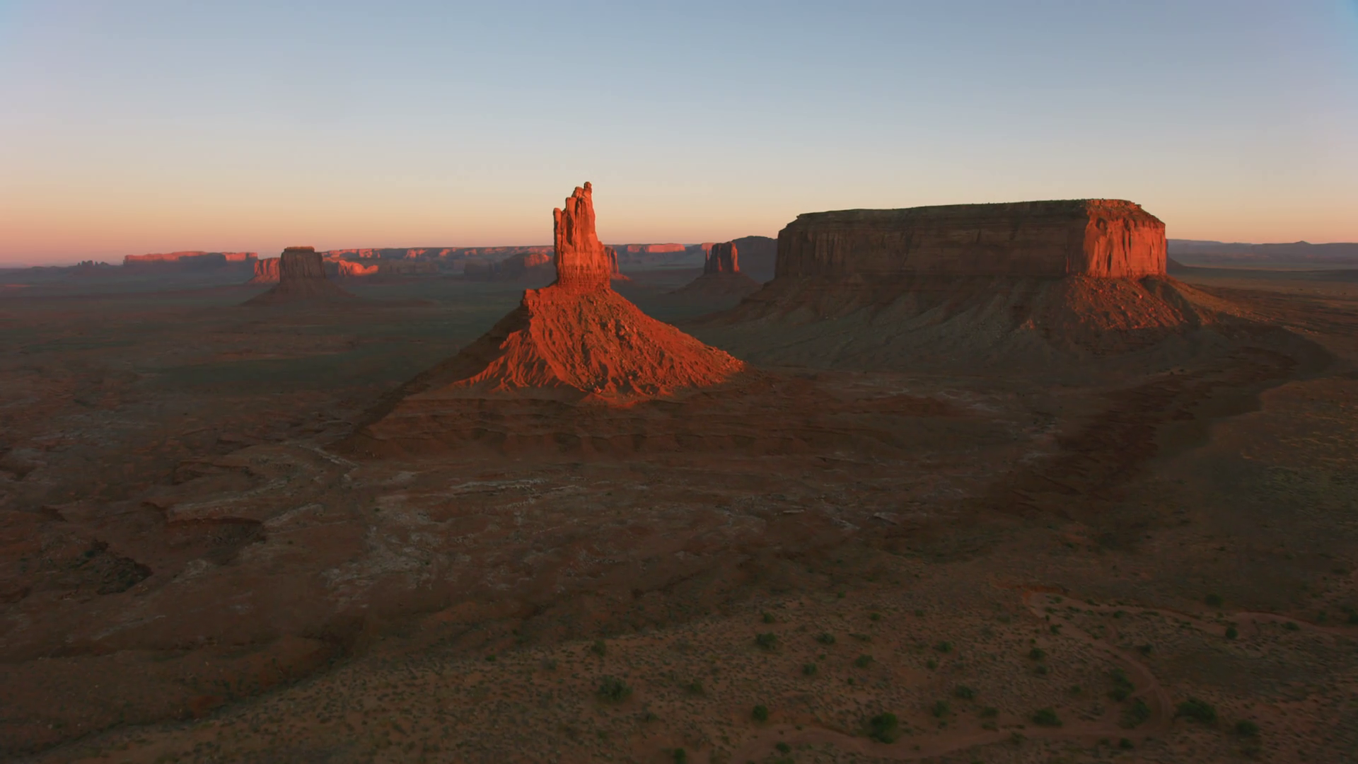 Monument Valley Utah Circa-2019 Aerial View Stock Footage SBV-347721937 ...