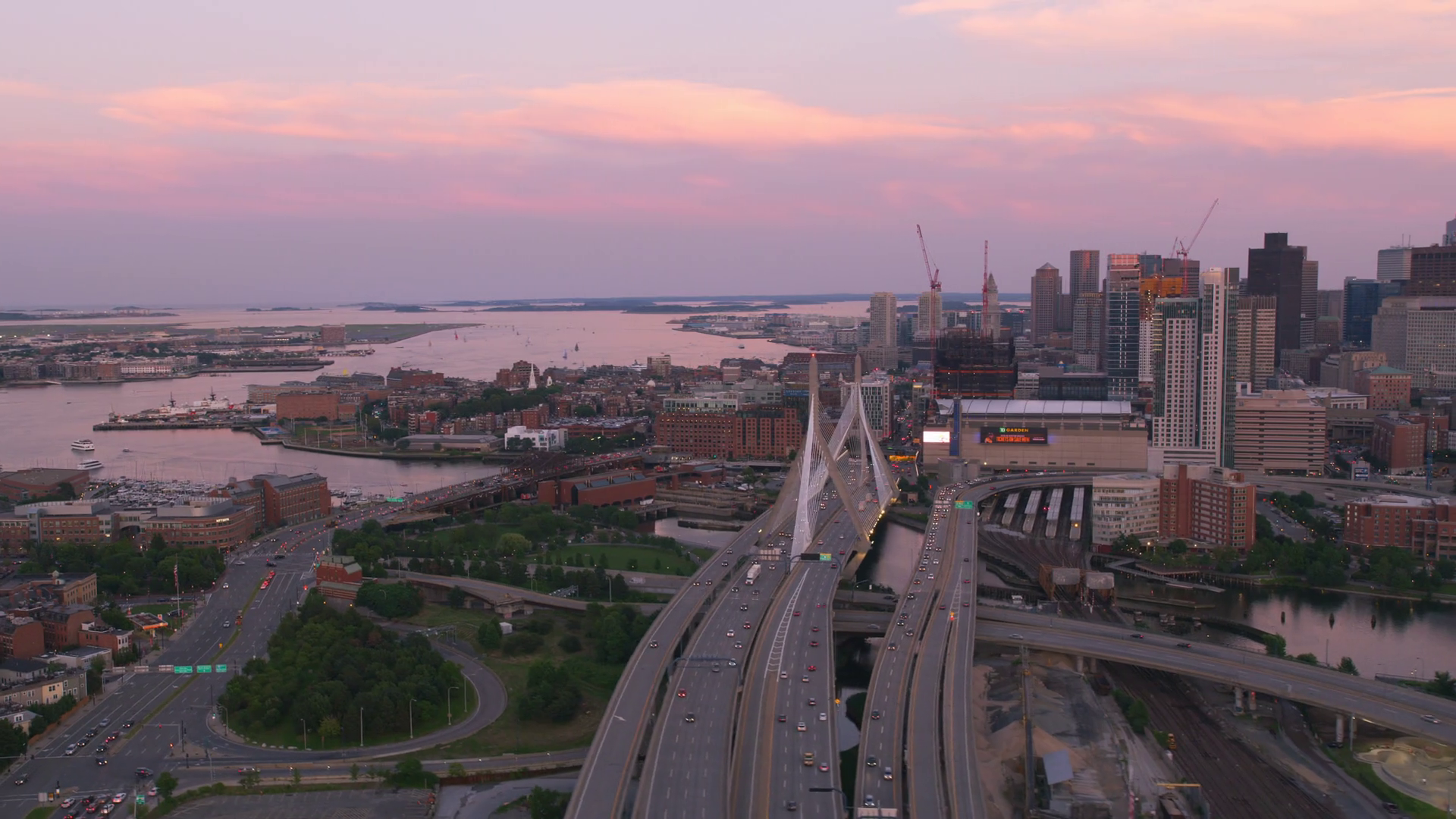 Boston Massachusetts Circa-2019 Aerial View Stock Footage SBV-347723852 ...