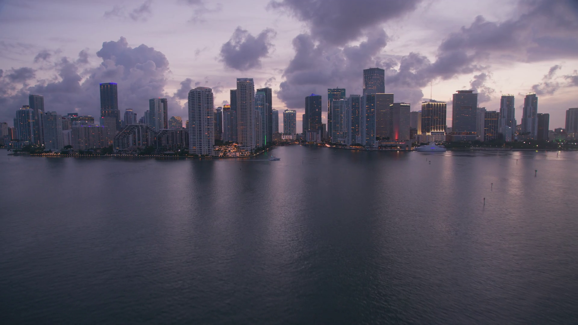 Miami Florida Circa-2019 Aerial View Of Stock Footage SBV-347727206 ...
