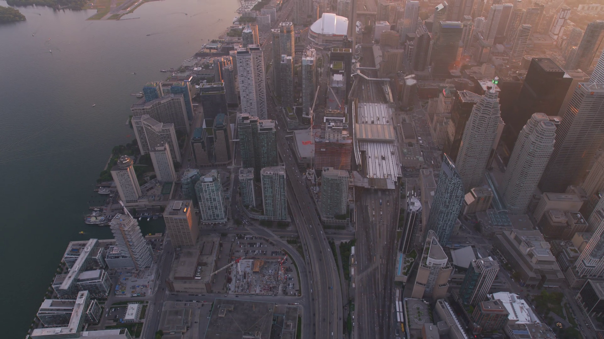 Toronto Canada Circa-2019 Aerial View Of Stock Footage SBV-347728170 ...