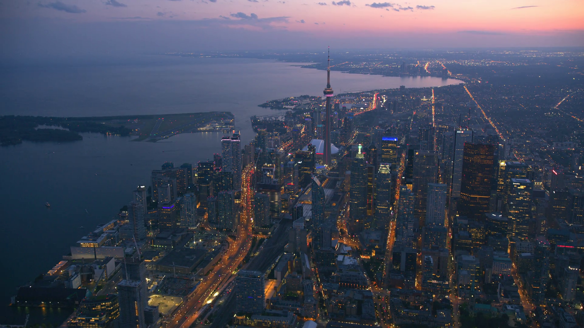 Toronto Canada Circa-2019 Aerial View Of Stock Footage SBV-347728654 ...