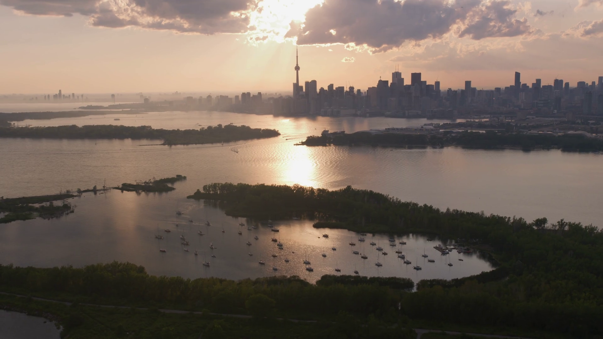 Toronto Canada Circa-2019 Aerial View Of Stock Footage SBV-347728725 ...