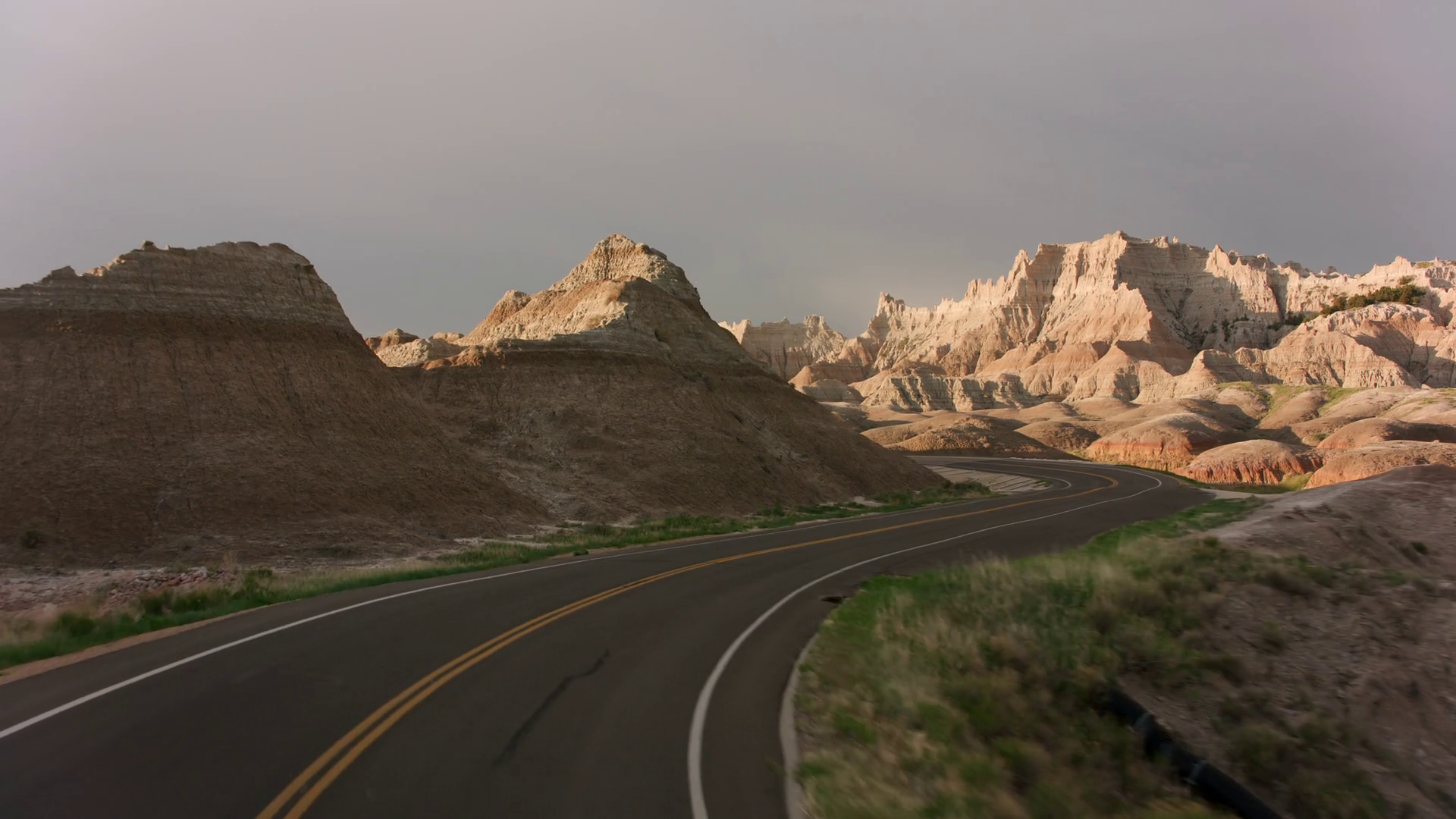 Driving Through Badlands National Park Stock Footage SBV-347747918 ...