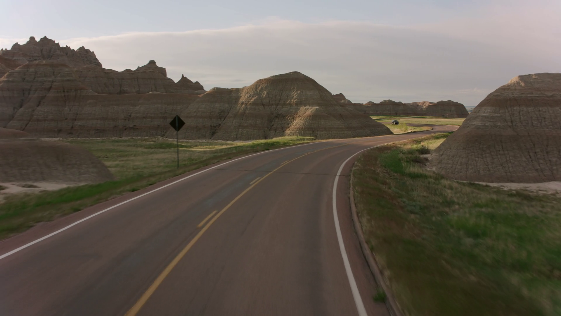 Driving Through Badlands National Park Stock Footage SBV-347747956 ...