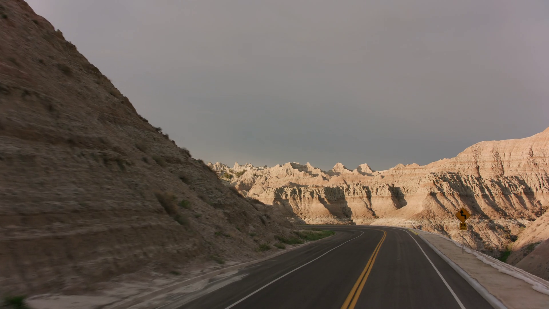Driving Through Badlands National Park Stock Footage SBV-347748974 ...