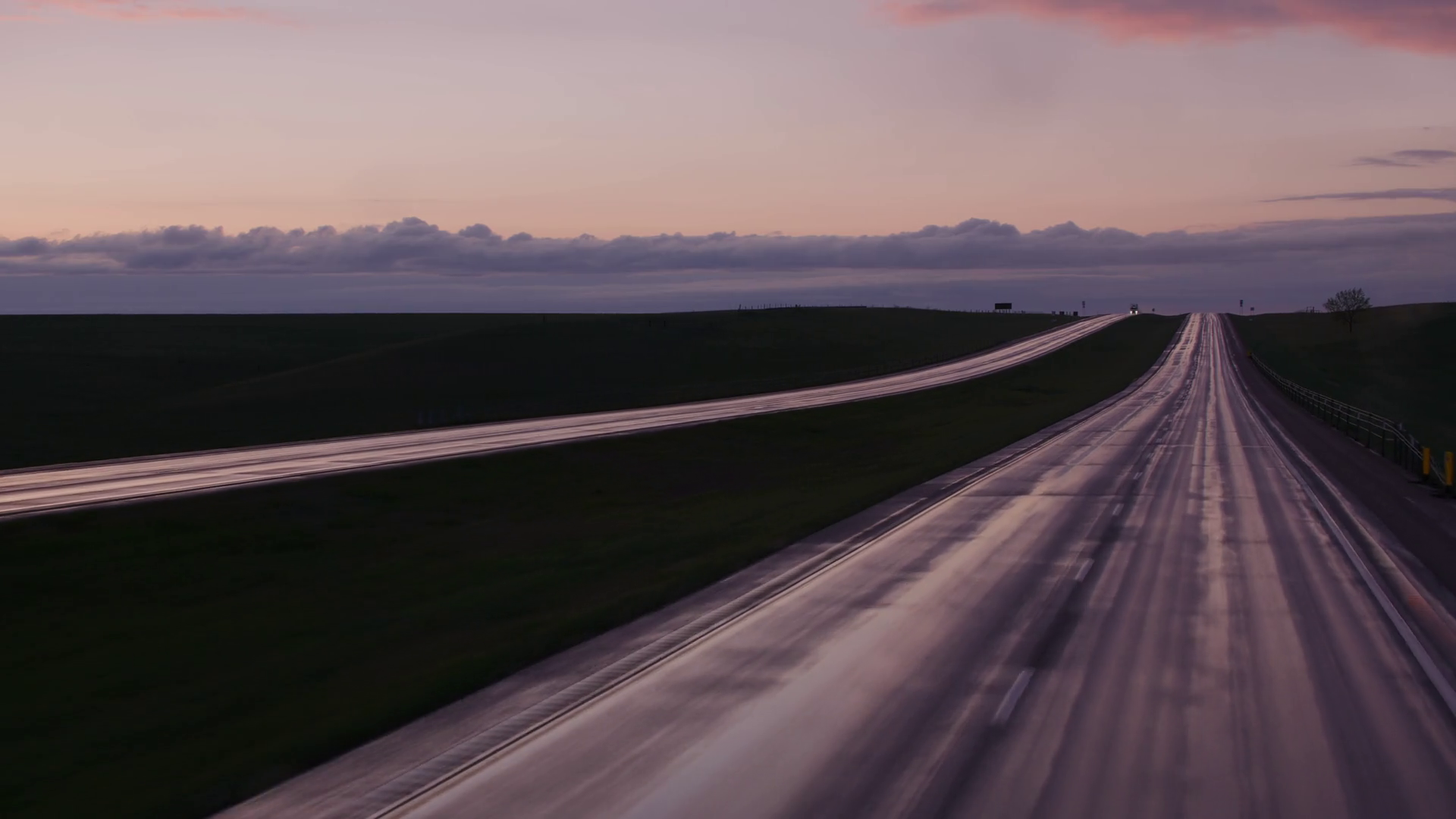 Pov Shot Driving Down Freeway With Semi Stock Footage SBV-347749093 ...