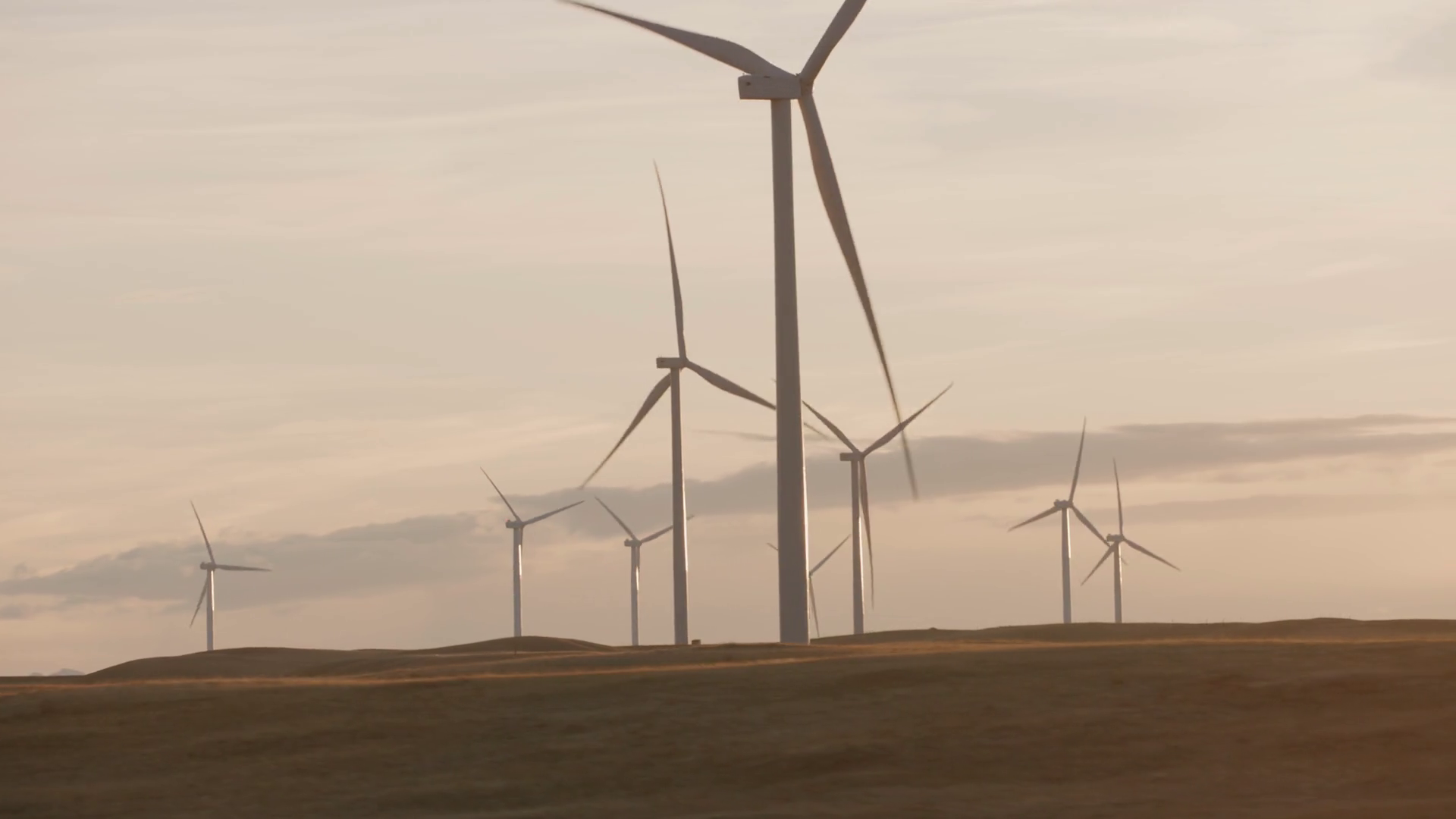 Tracking Shot Of Energy Producing Wind Stock Footage SBV-347749189 ...