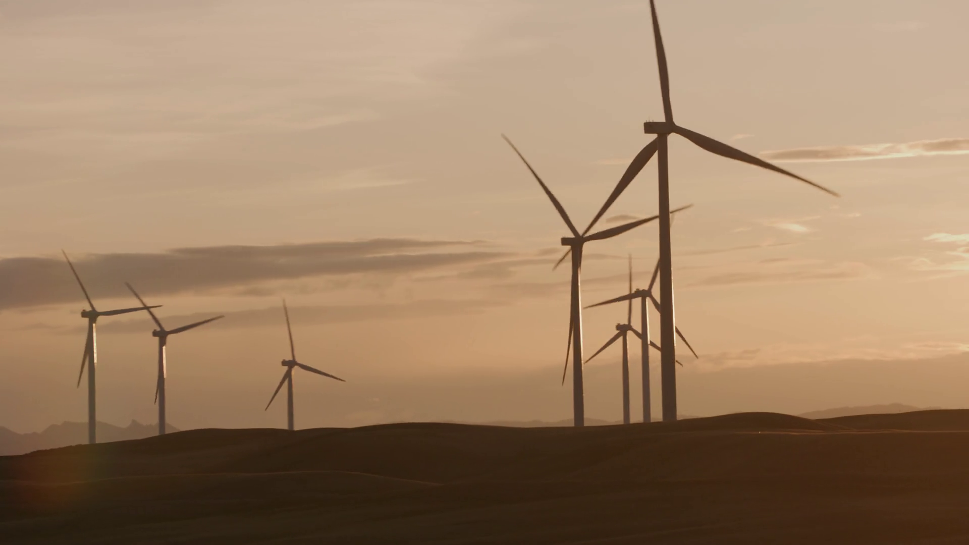 Tracking Shot Of Energy Producing Wind Stock Footage SBV-347749192 ...
