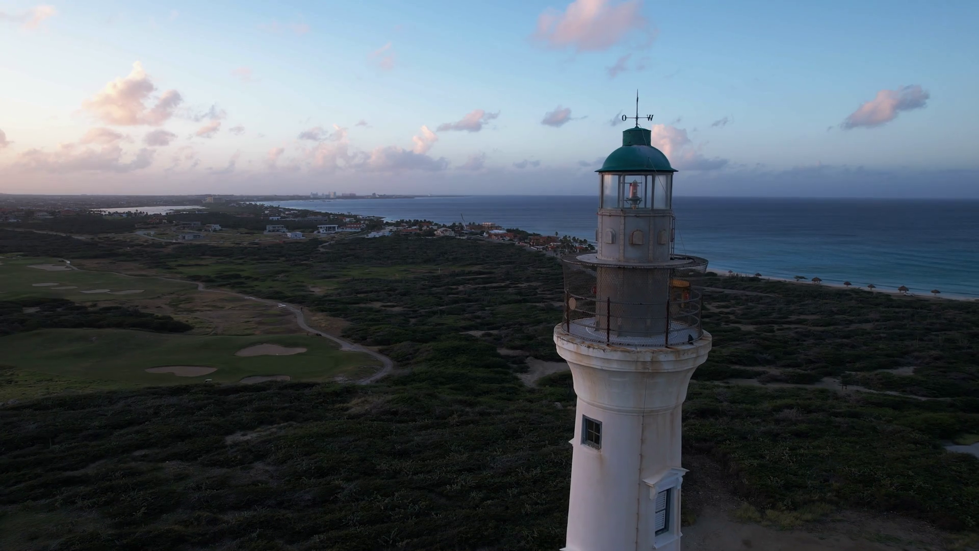 Lighthouse On Island Of Aruba At Sunrise Stock Footage SBV-347754258 ...
