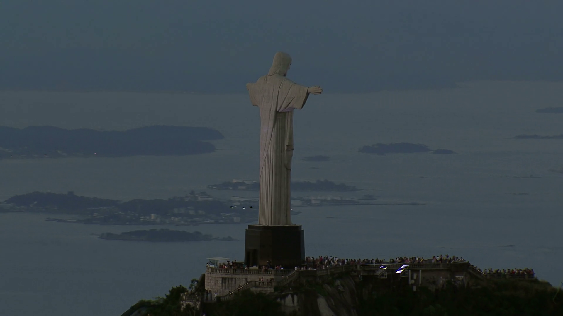 Christ Redeemer Statue At Dusk Rio De Stock Footage SBV-347755248 - Storyblocks
