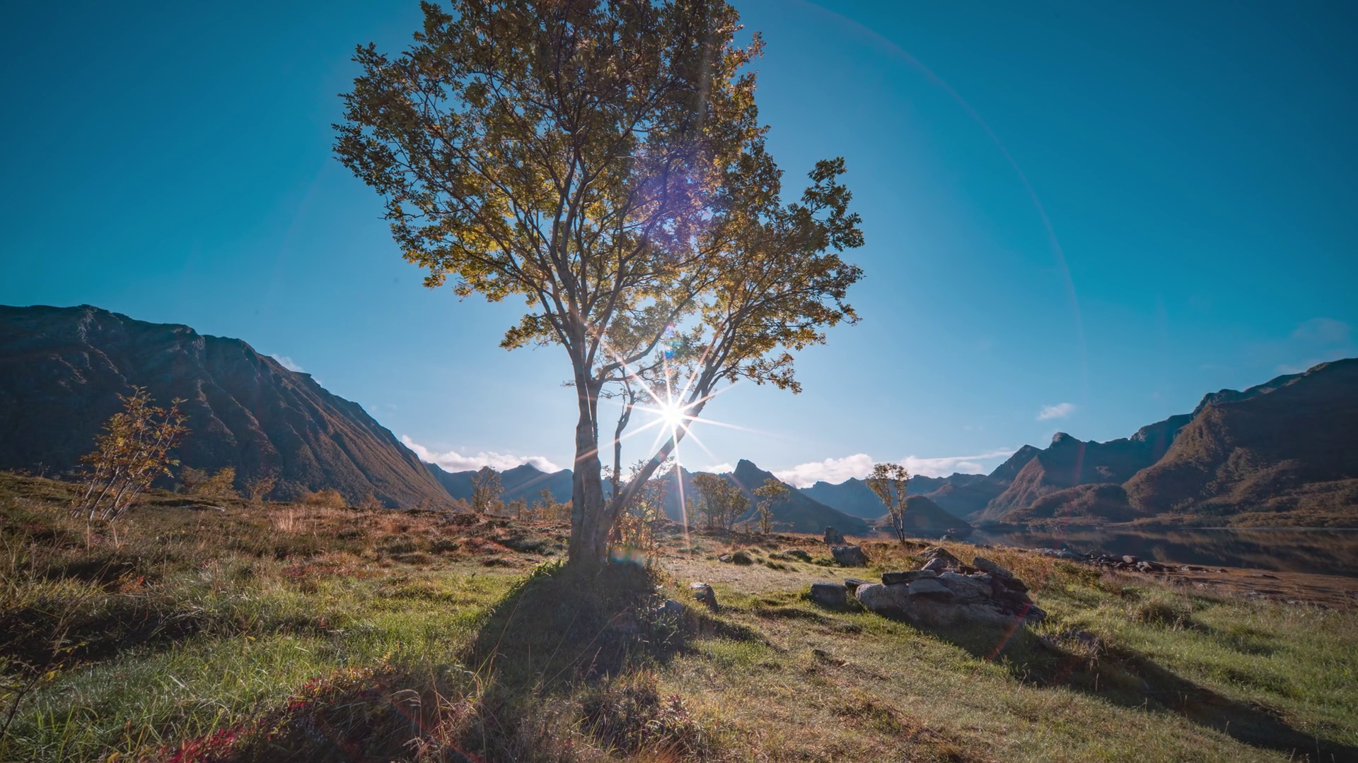 Bright Midday Sun Passes In Cloudless Sky Stock Footage SBV-352555264 ...