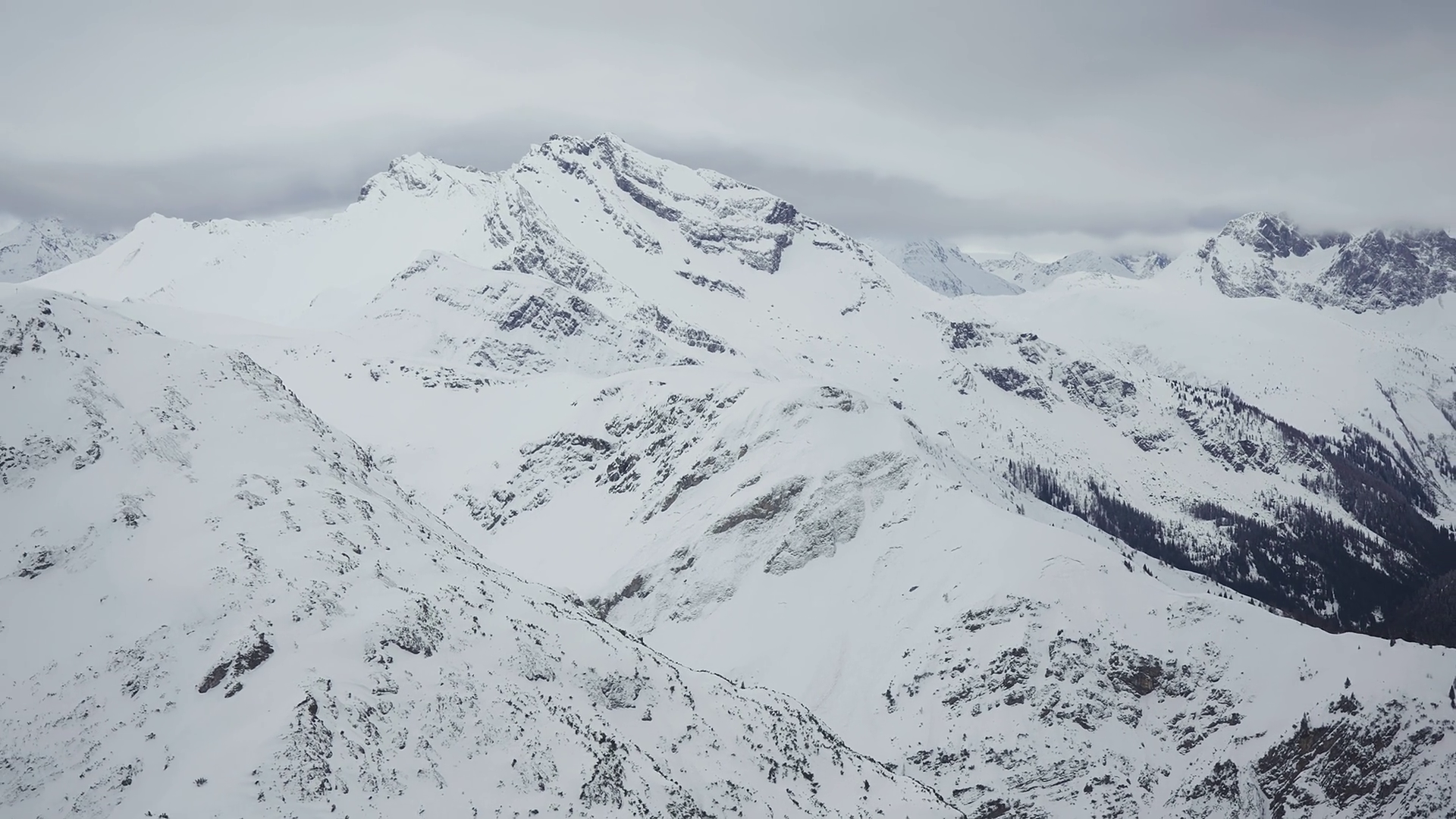 Winter In Austrian Alps Dark Rock Peeks Stock Footage SBV-352398029 ...