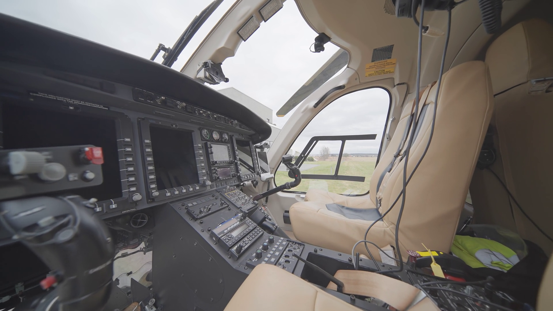 Interior Of Bell 429 Helicopter First-person Stock Footage SBV ...