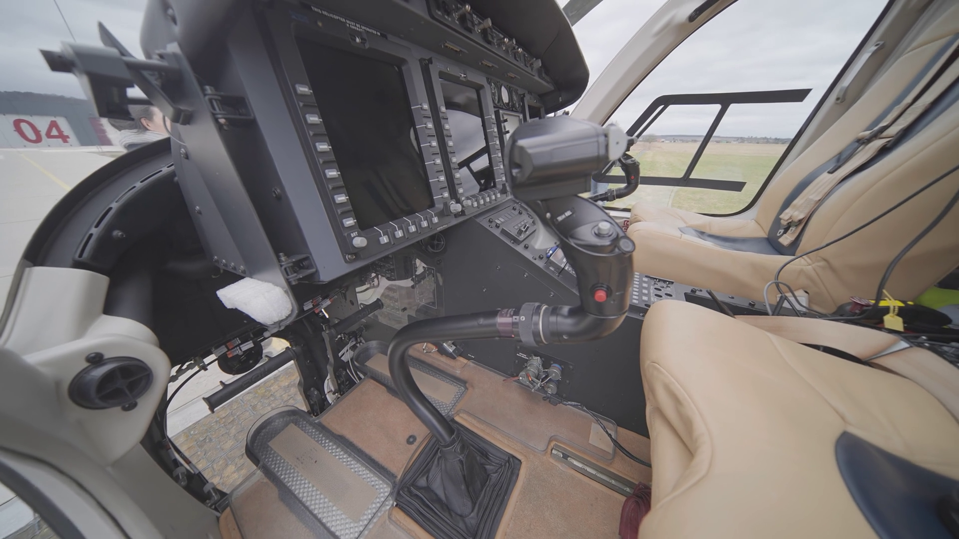 Get Glimpse From Inside Cockpit Of Bell 249 Stock Footage SBV-352425548 ...