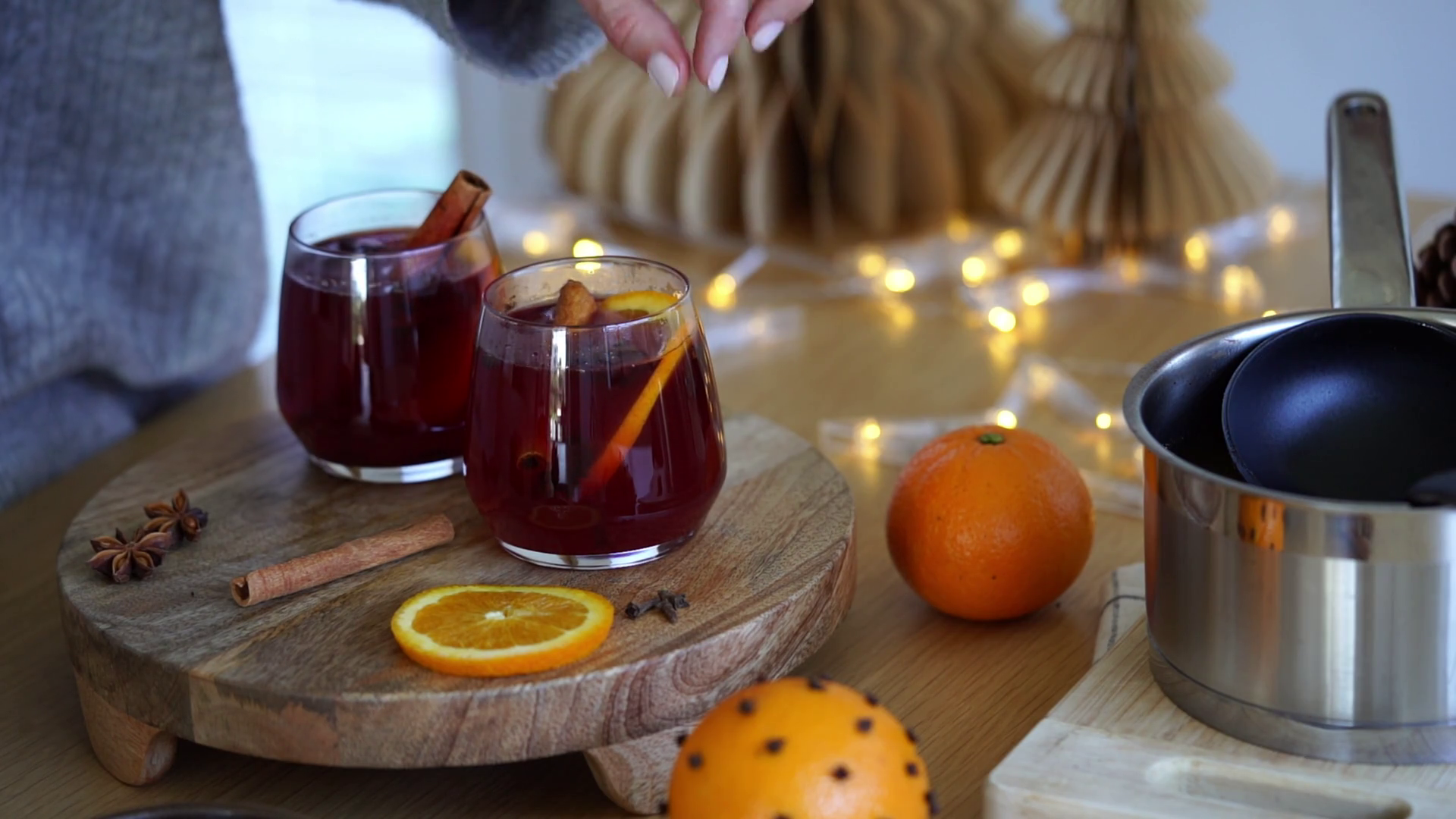 Woman Adds Orange Cinnamon In Hot Mullet Stock Footage SBV-352838929 ...