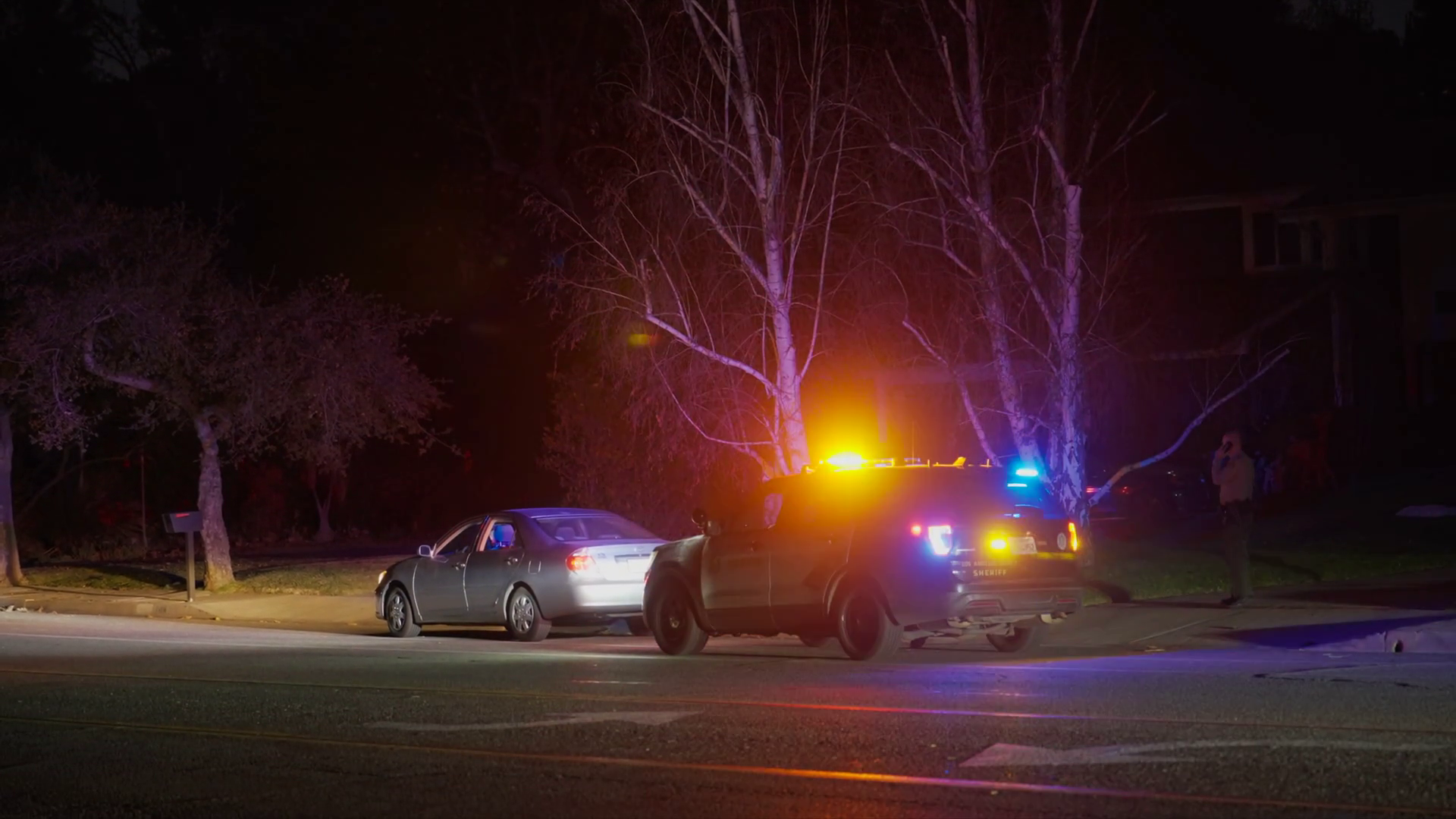 Police Conduct Stop In Residential Area Stock Footage SBV-351889081 ...