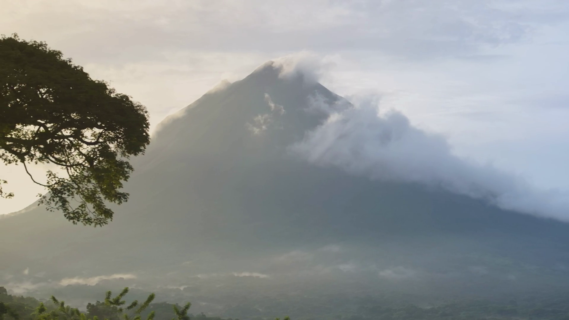 Stunning Aerial View Of Arenal Volcano At Stock Footage SBV-352022540 ...