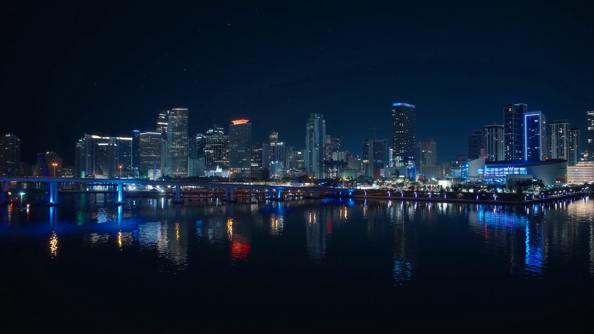 The Stunning Nighttime View Of Downtown Stock Footage SBV-352468139 ...