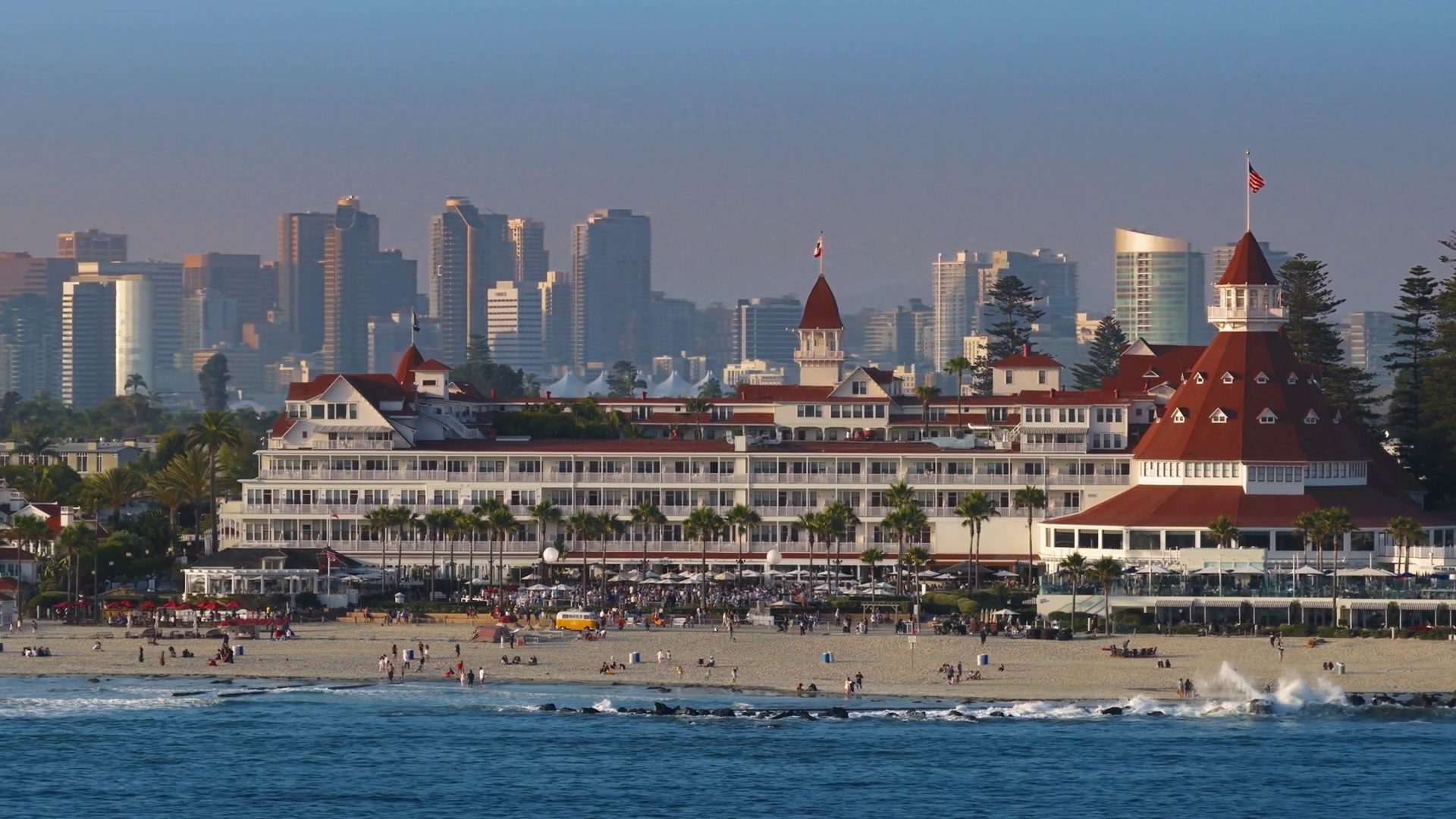 Hotel Del Coronado Iconic Beachfront Resort Stock Footage SBV-352857731 ...
