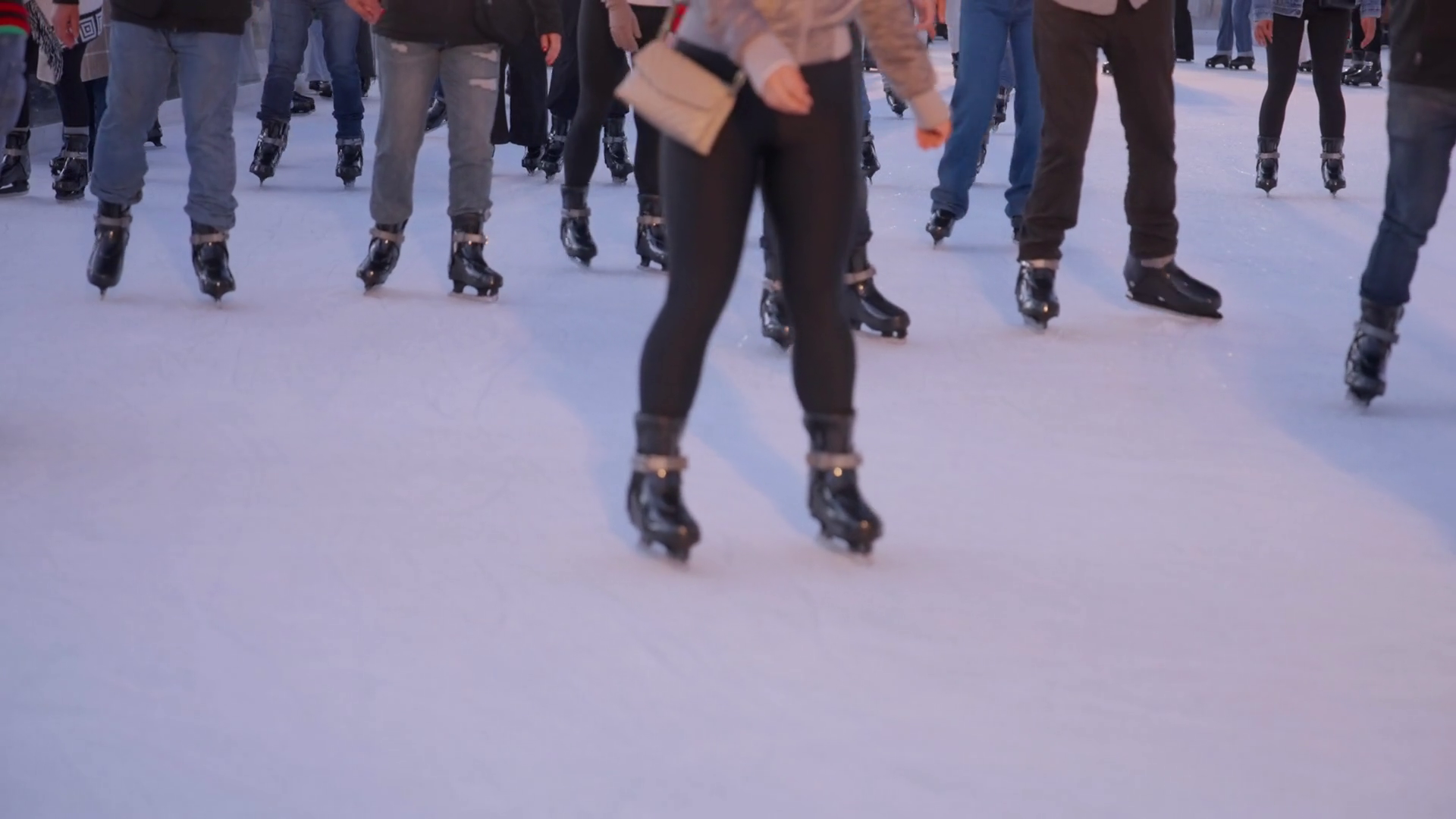 Vivid Winter Ice Skating Environment Stock Footage SBV-353255035 ...