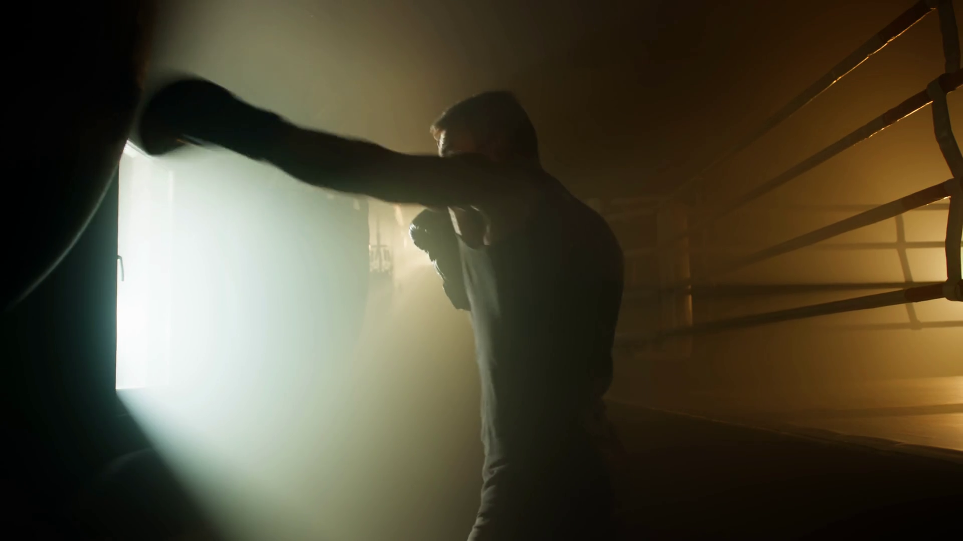 Athlete Boxing With Bag In Leather Gloves Stock Footage SBV-347452375 ...