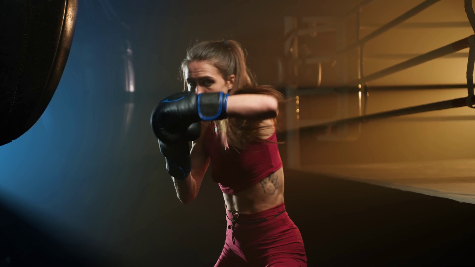 Close-up Of Female Boxer Strengthening Stock Footage SBV-347452398 ...