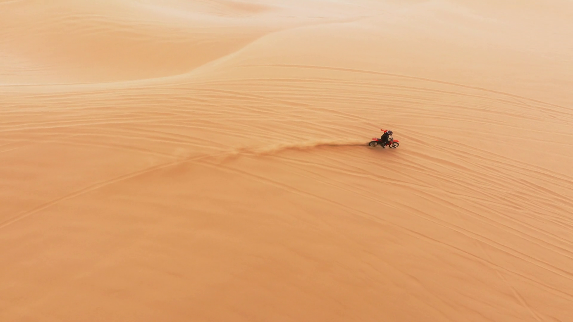 Dirt Biker Off Roading On Sand Dunes In Stock Footage SBV-347656861 ...