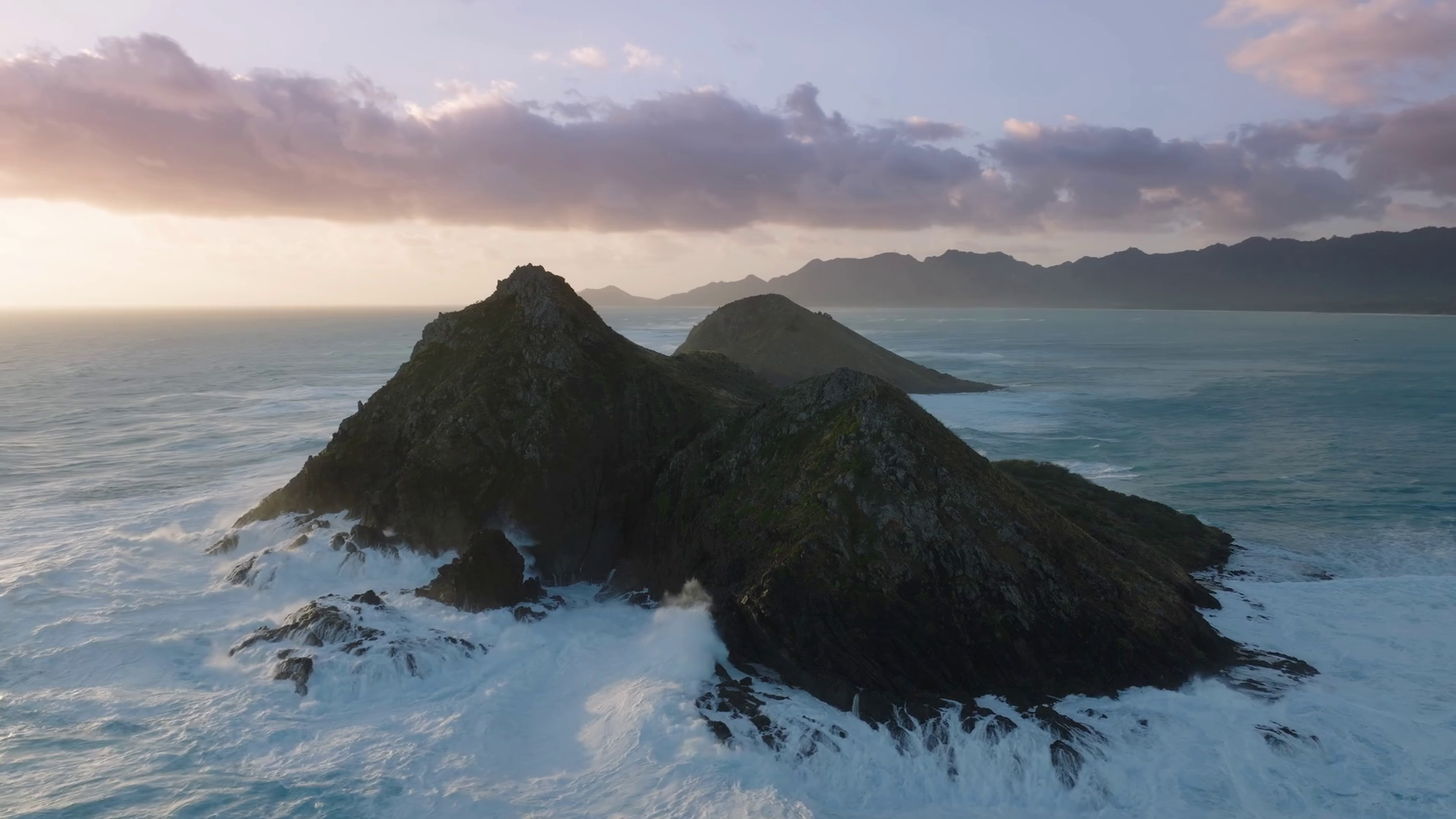 Close Up Aerial Na Mokulua Islands At Stock Footage SBV-347695347 ...