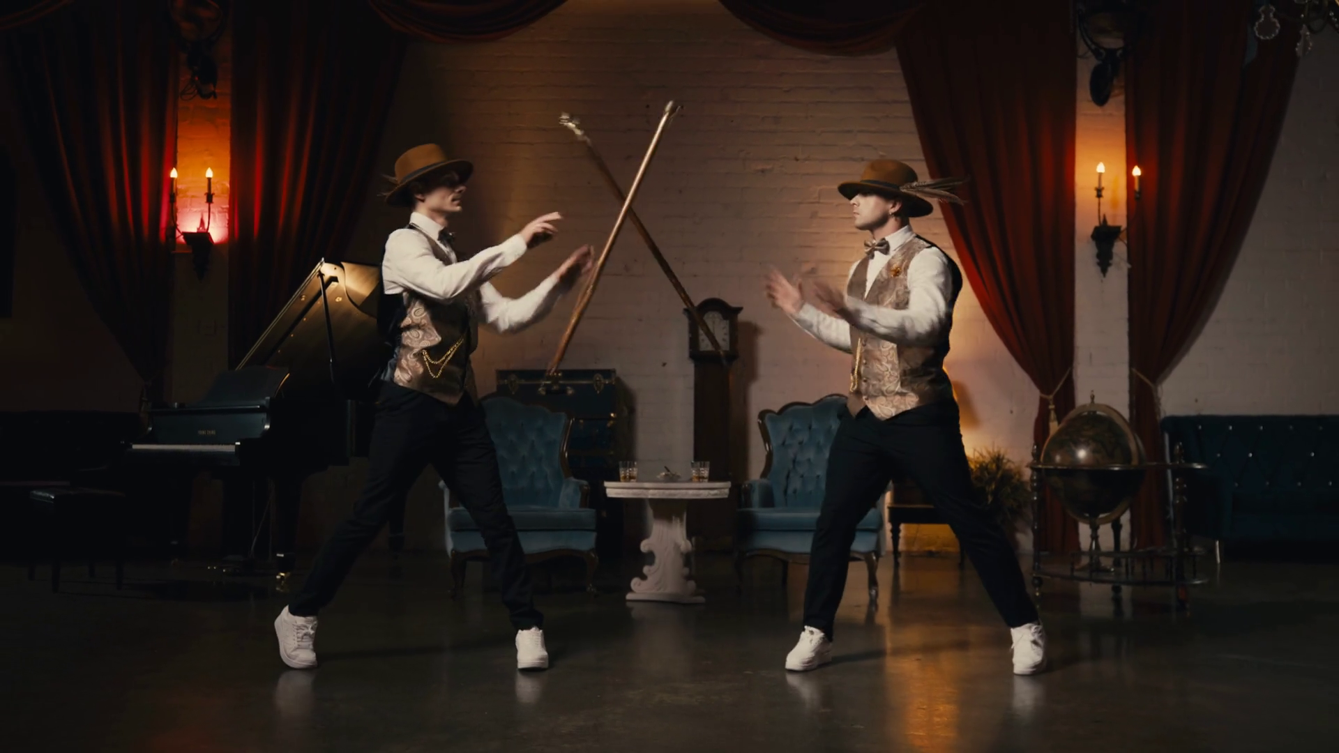 Two Stylish Professional Male Dancers In Stock Footage SBV-347714972 ...